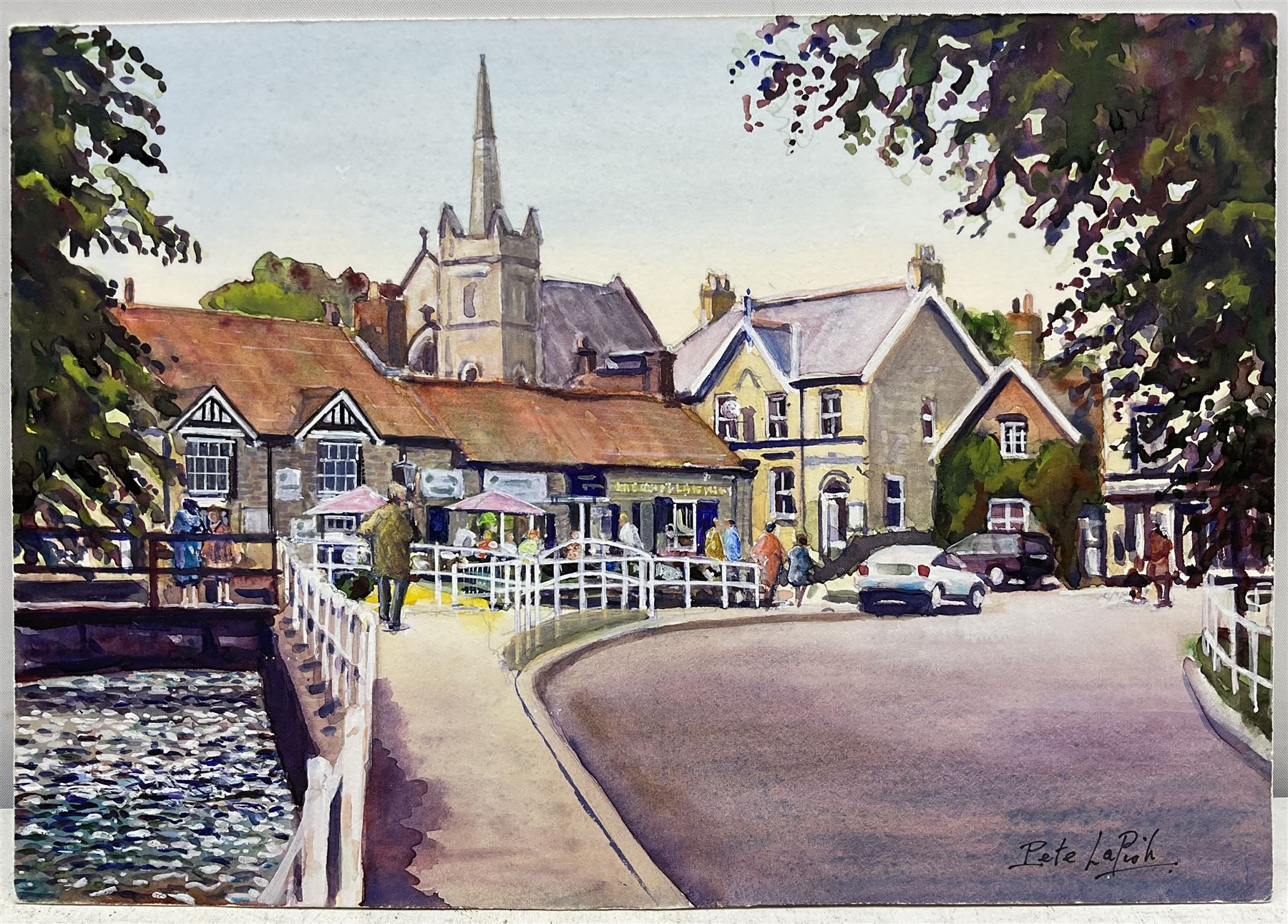 Peter Lapish (British 1937-): 'Village Centre Thornton-le-Dale ...