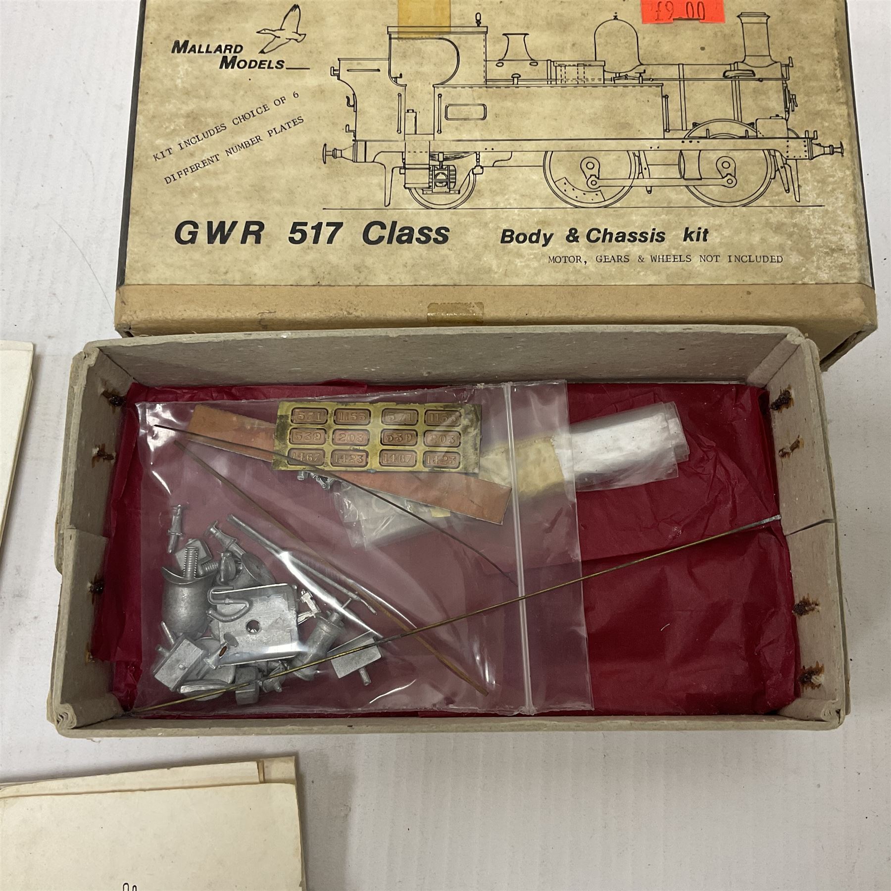 ‘00’ gauge - six model railway locomotive building kits comprising DJH ...