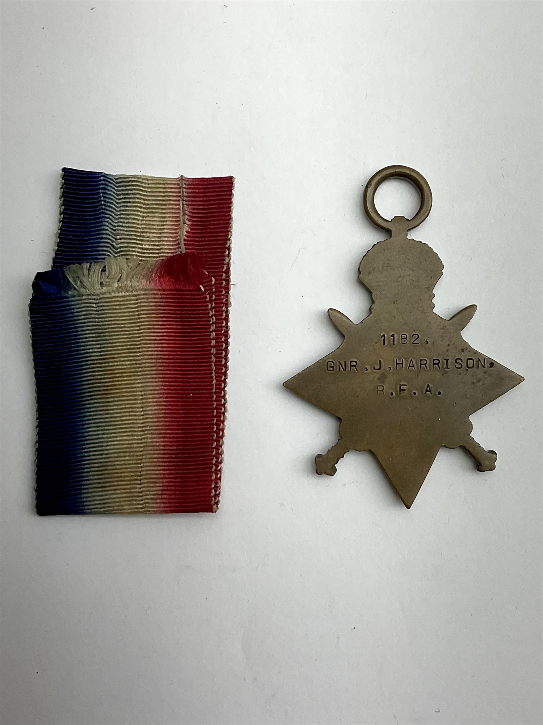 WWI medal pair comprising War and Victory medals named to '1182 GNR. A ...