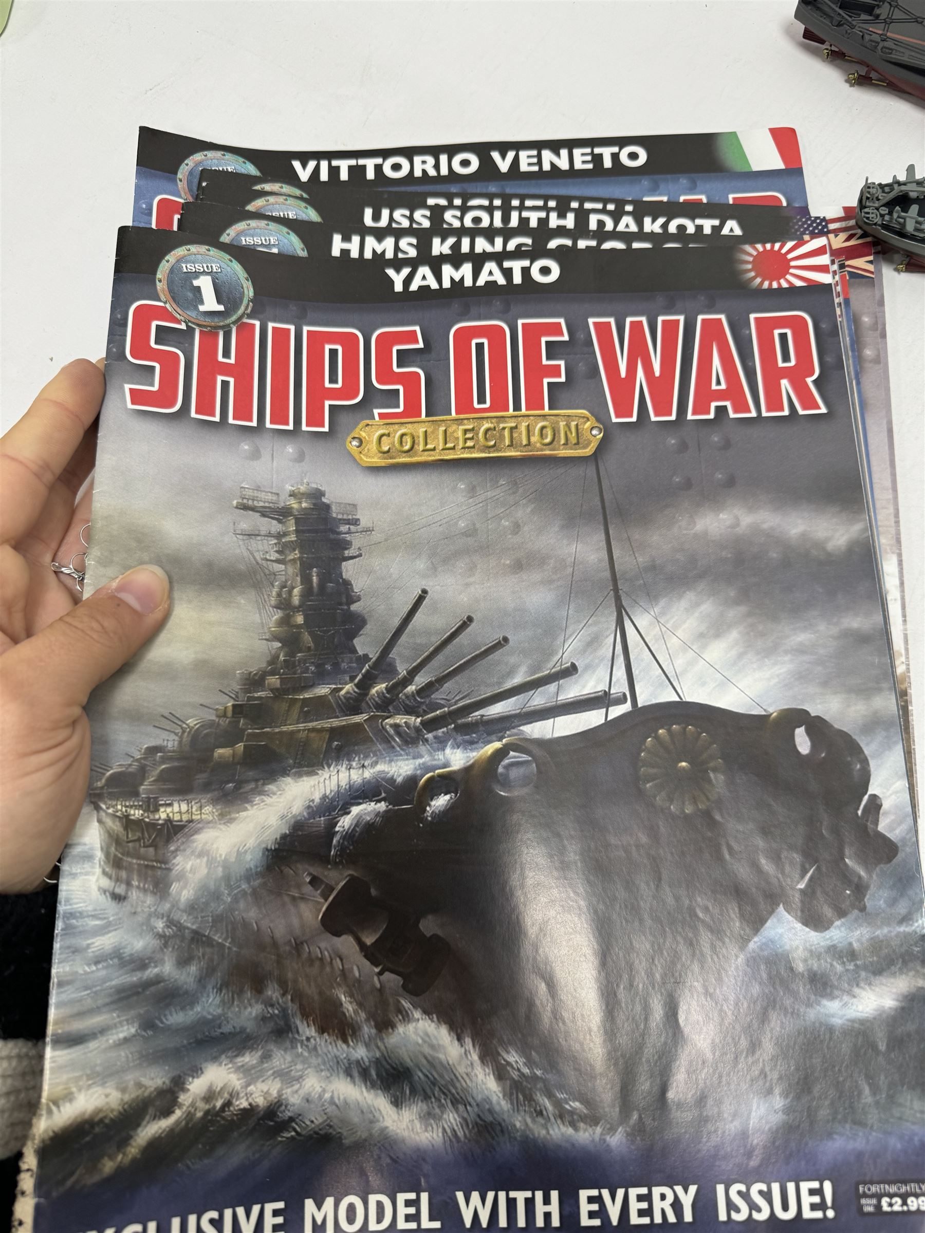Ten Warships of WWII 1:1000 scale models with ten corresponding issues ...