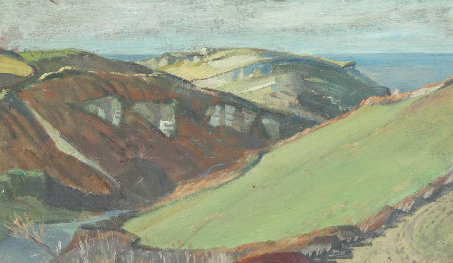 Alec WILES (1924) The Road to The Sea Oil on board, 35 x 59cm, 44 x ...