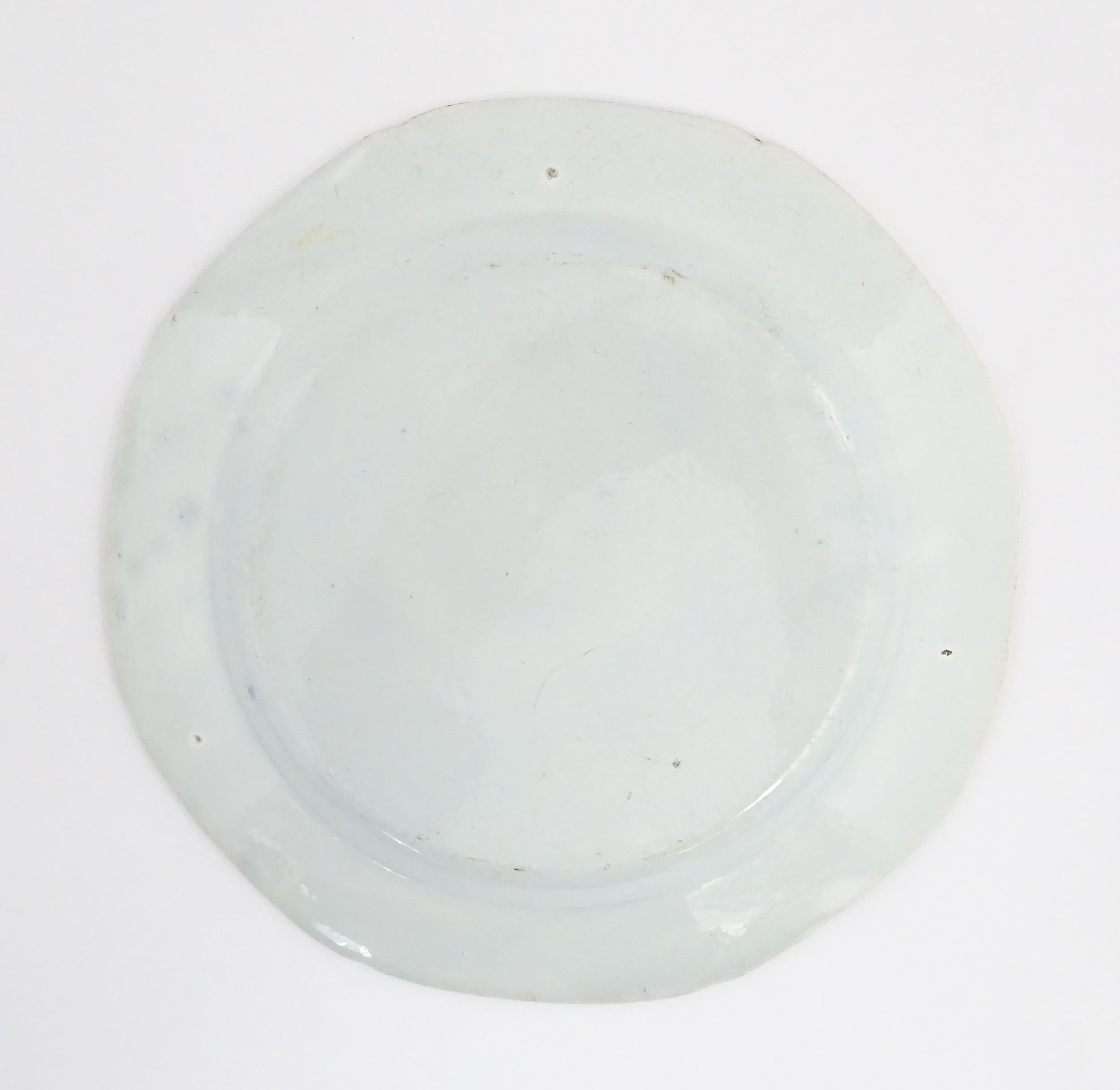 A 19thC Minton blue and white plate decorated in the Queen of Sheba ...