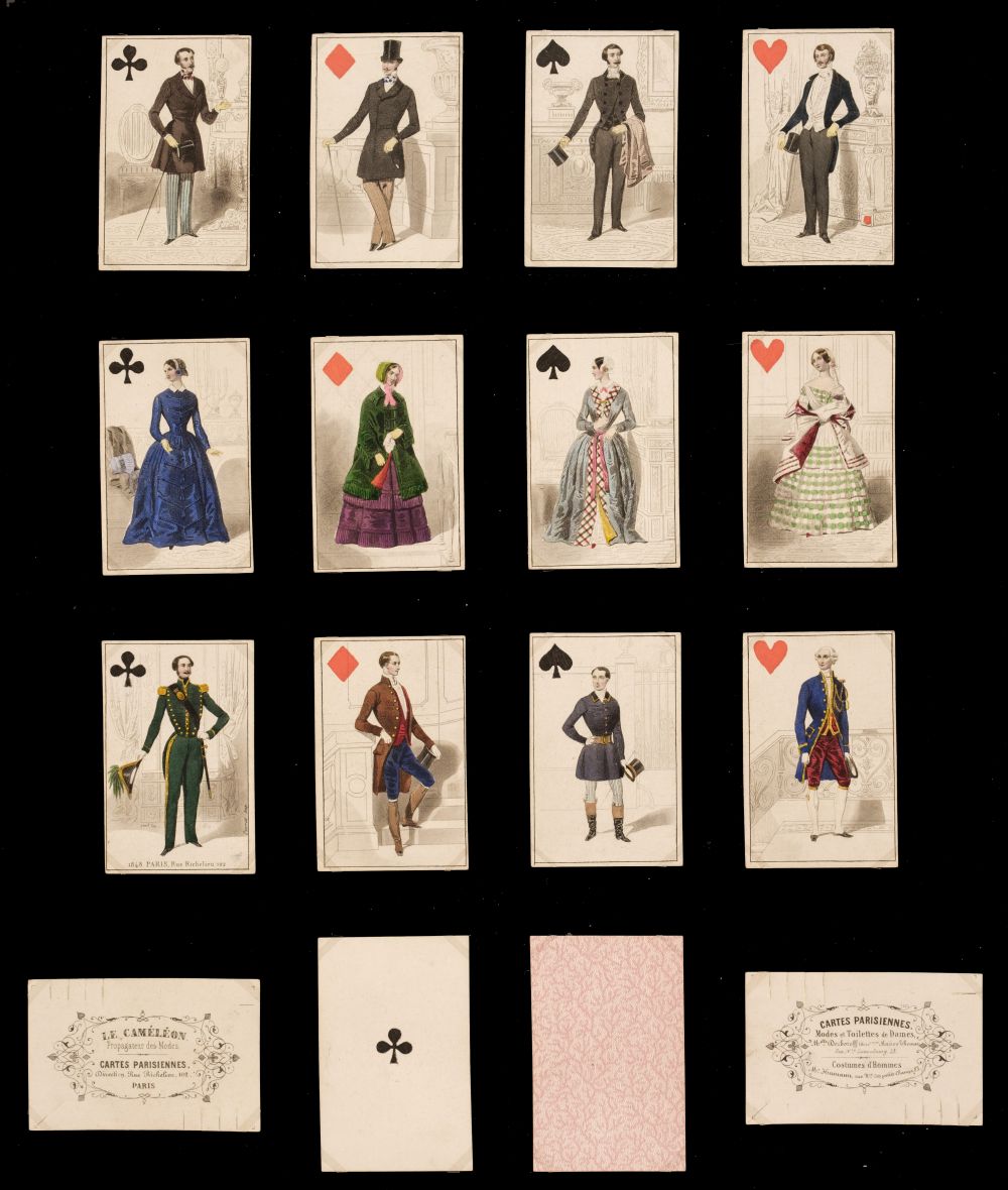 * French costume playing cards. Cartes Parisiennes, Paris: Le Caméléon ...
