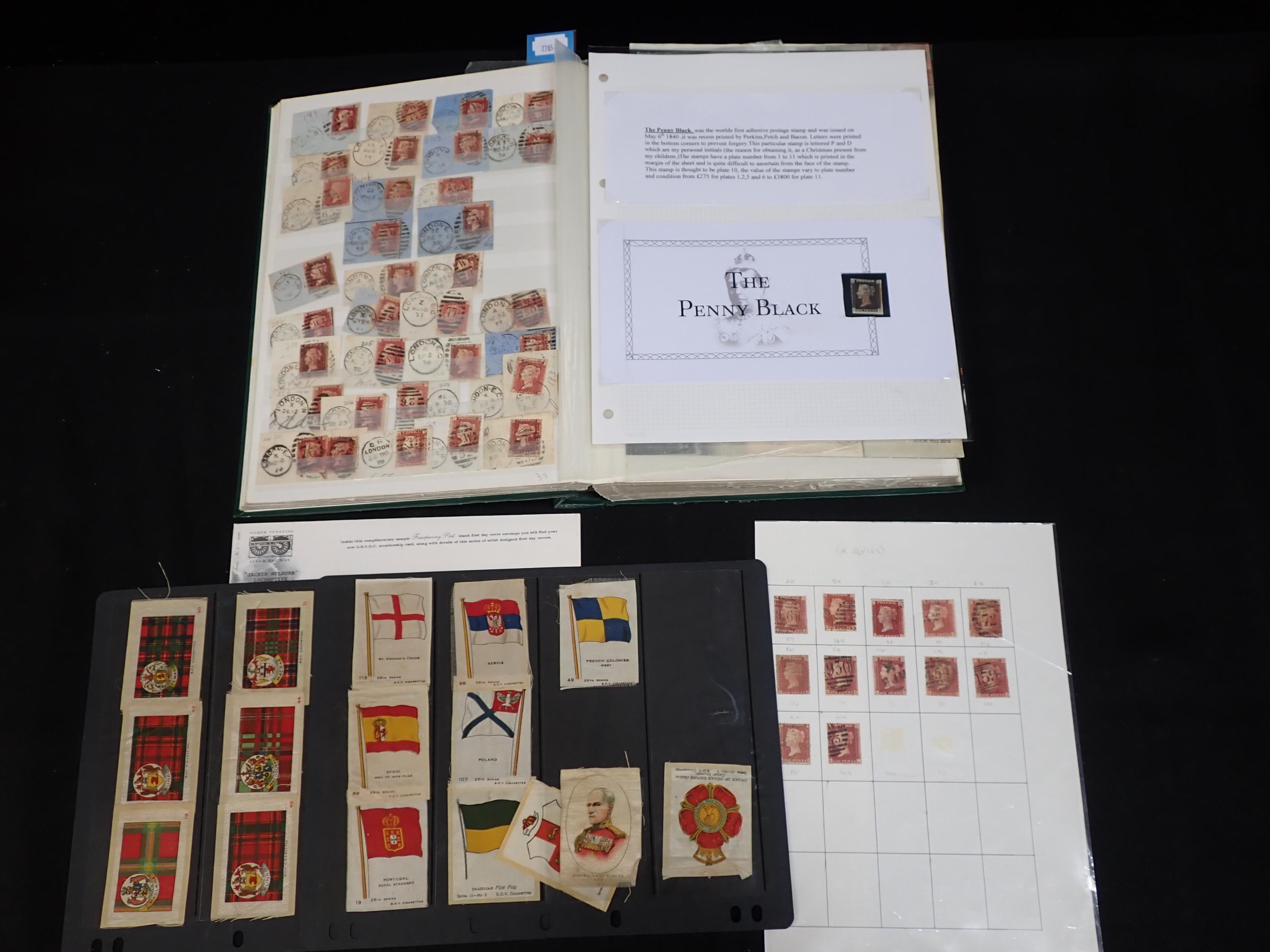 STAMP ALBUM OF PENNY REDS AND A PENNY BLACK