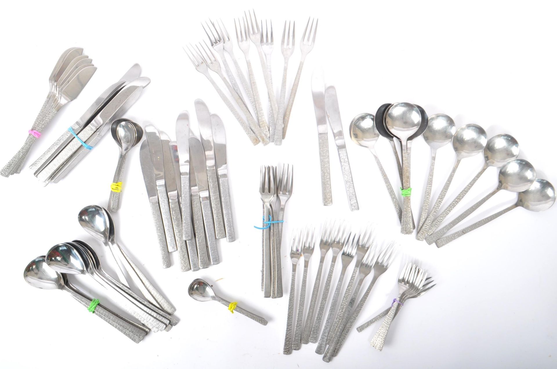 Viners - A vintage 1970s ninety piece collection of stainless steel ...