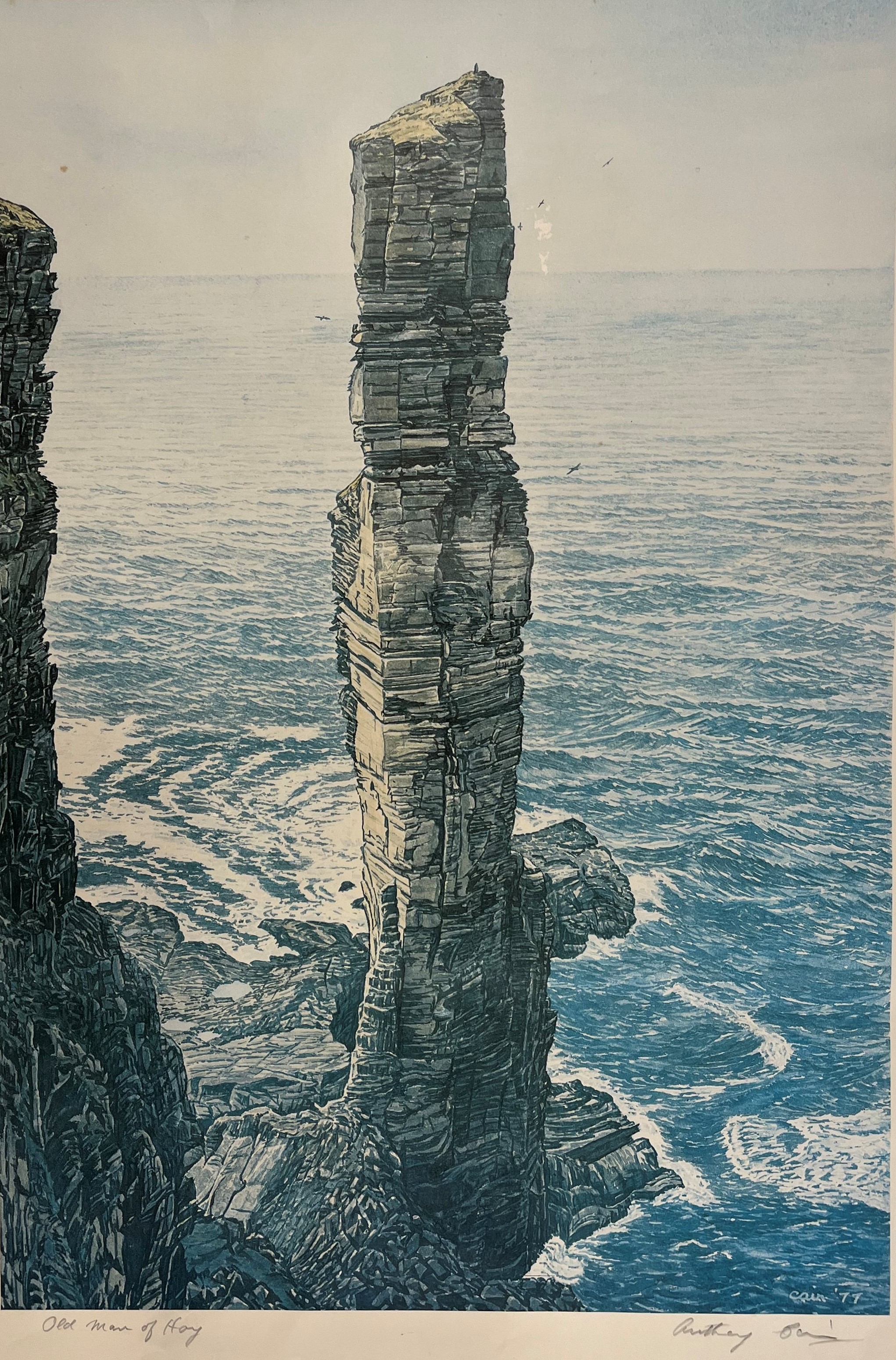 Anthony (Ginger) Cain (20th century) Old Man of Hoy, Scotland Signed ...