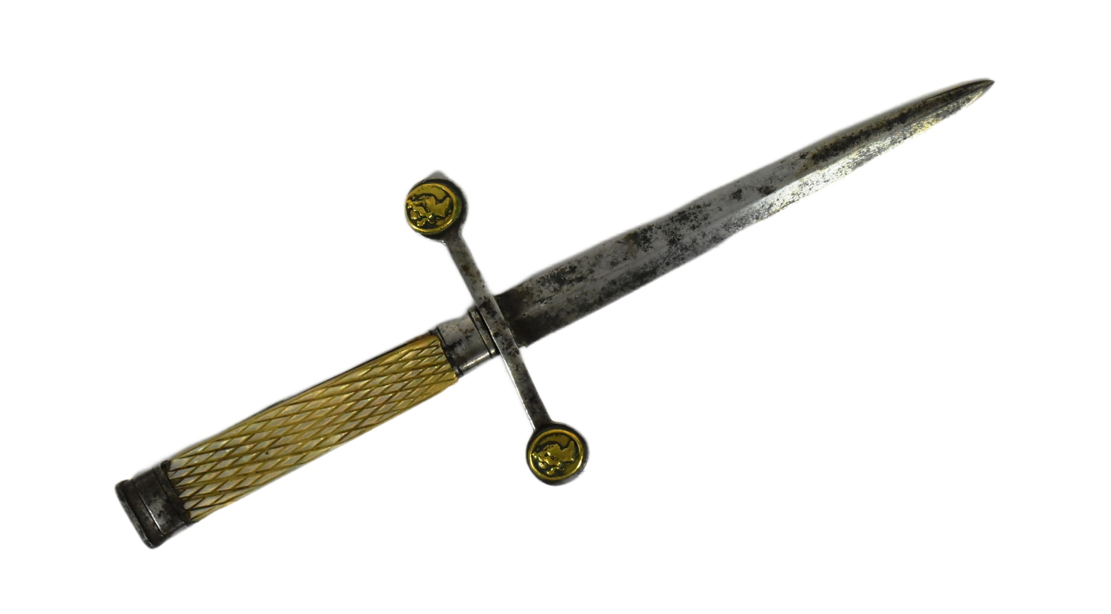A 19th Century French or Italian romantic stiletto dagger in a ...