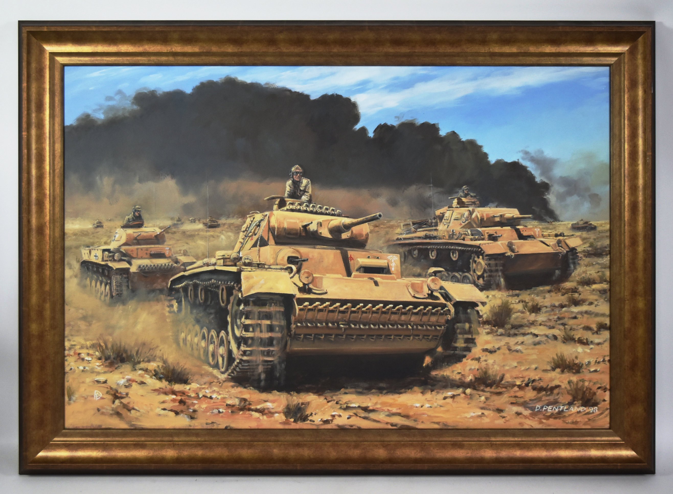 David Pentland - an original oil on canvas painting titled ' Battle for ...