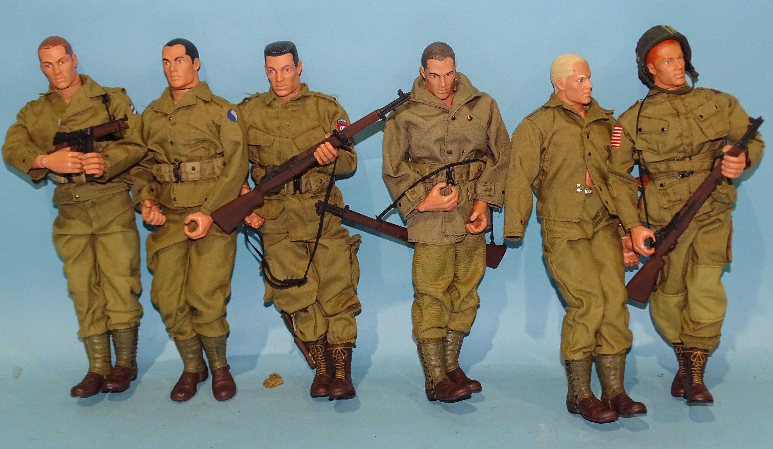Six Hasbro Action Man-type figures, (6).
