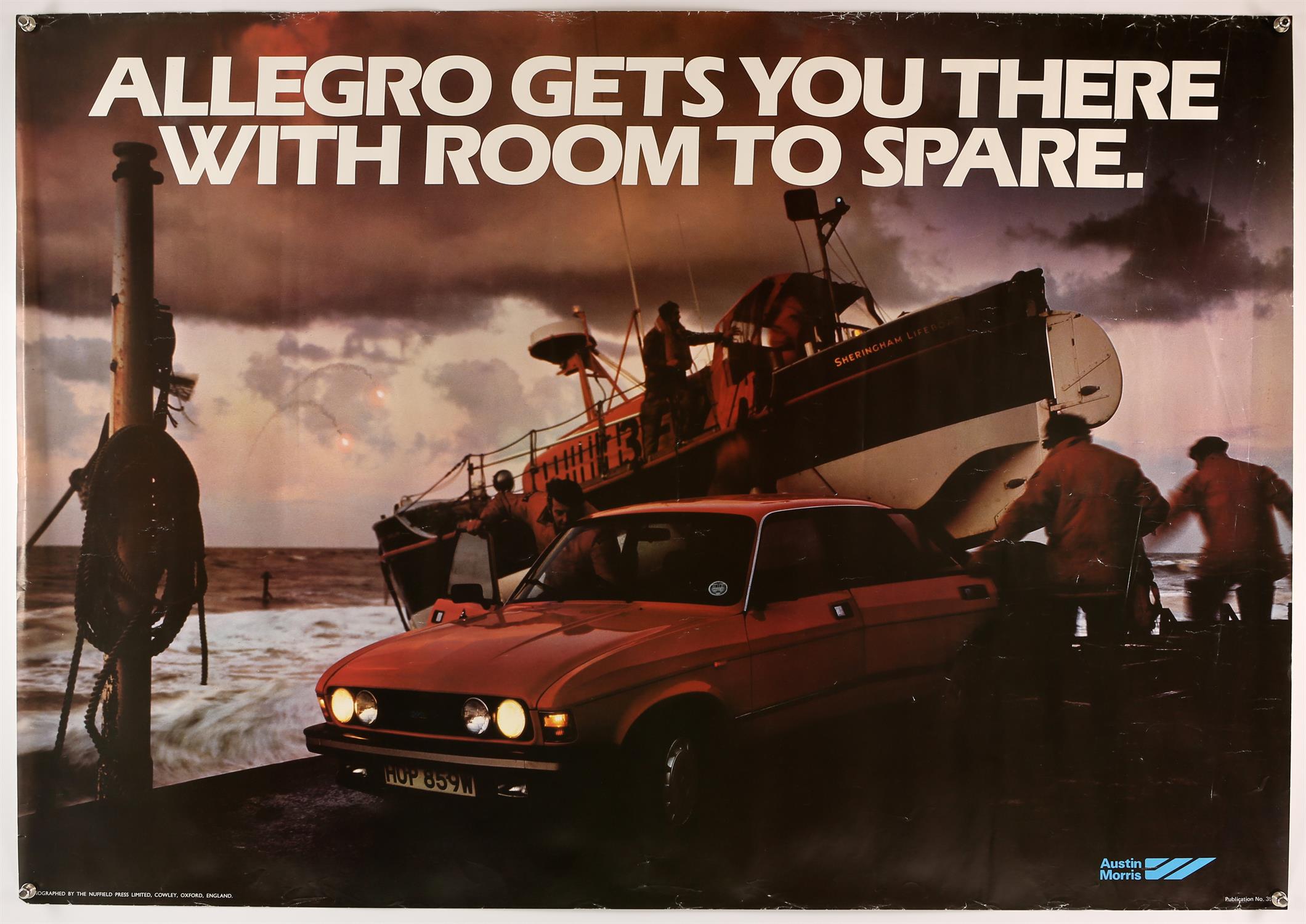 Austin Allegro - circa 1980 original factory poster, approx. 39" x 28 ...