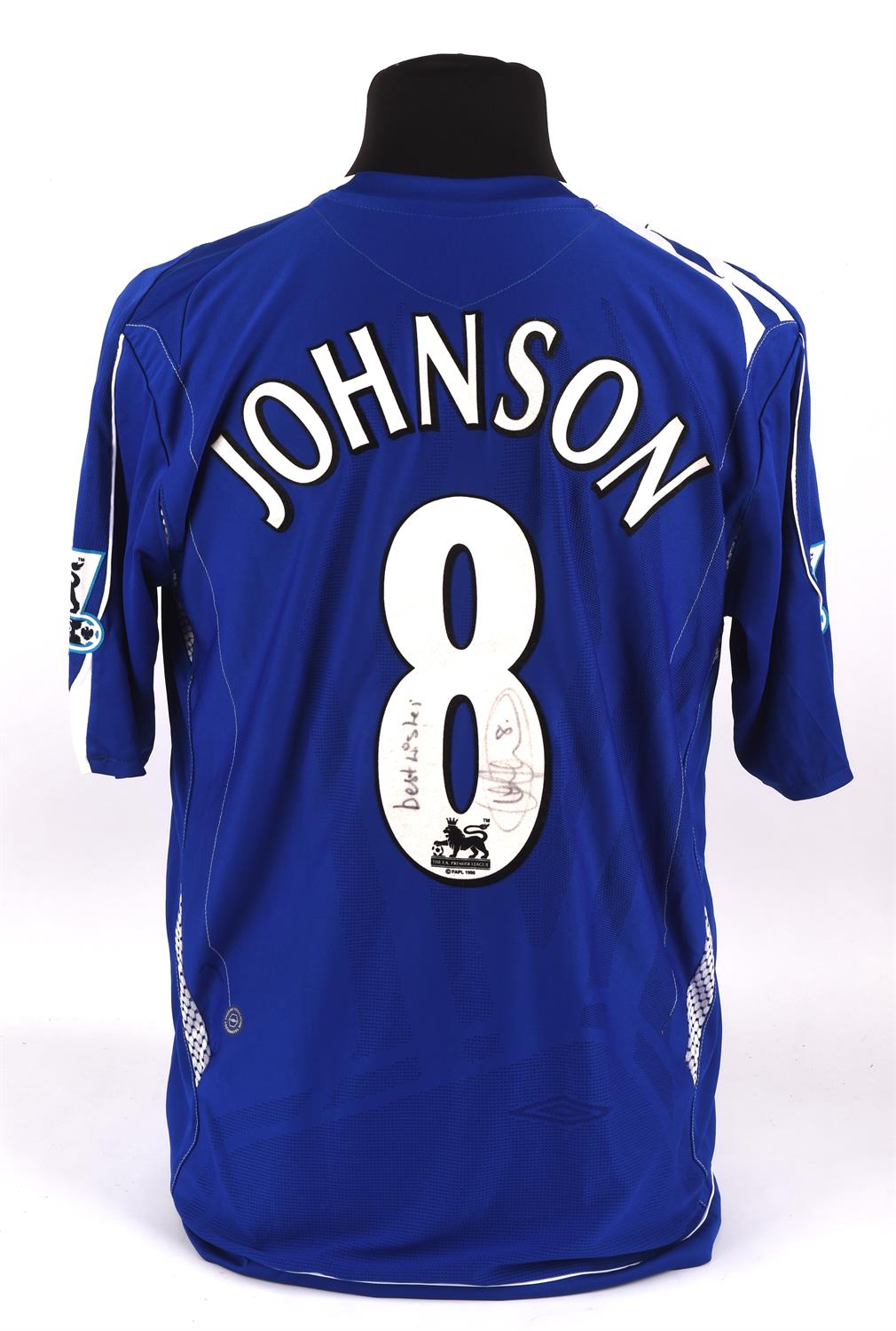 Everton Football club Johnson (No.8) Premier Season shirt from 2006 ...
