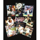 9 Signed Vintage Tennis Player Photos - Autographed Photos to include ...