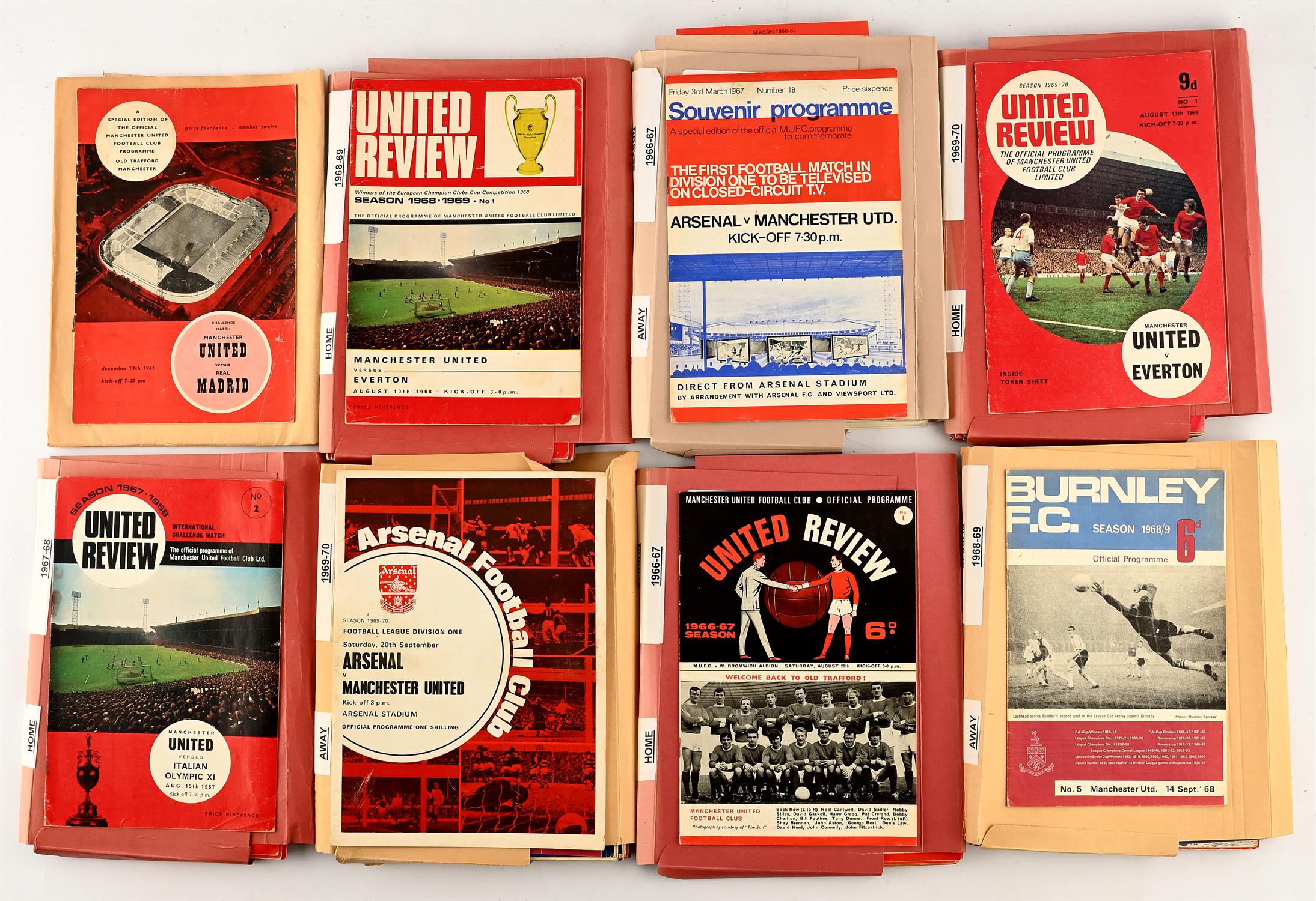 Manchester United football club programmes - Home & Away season ...