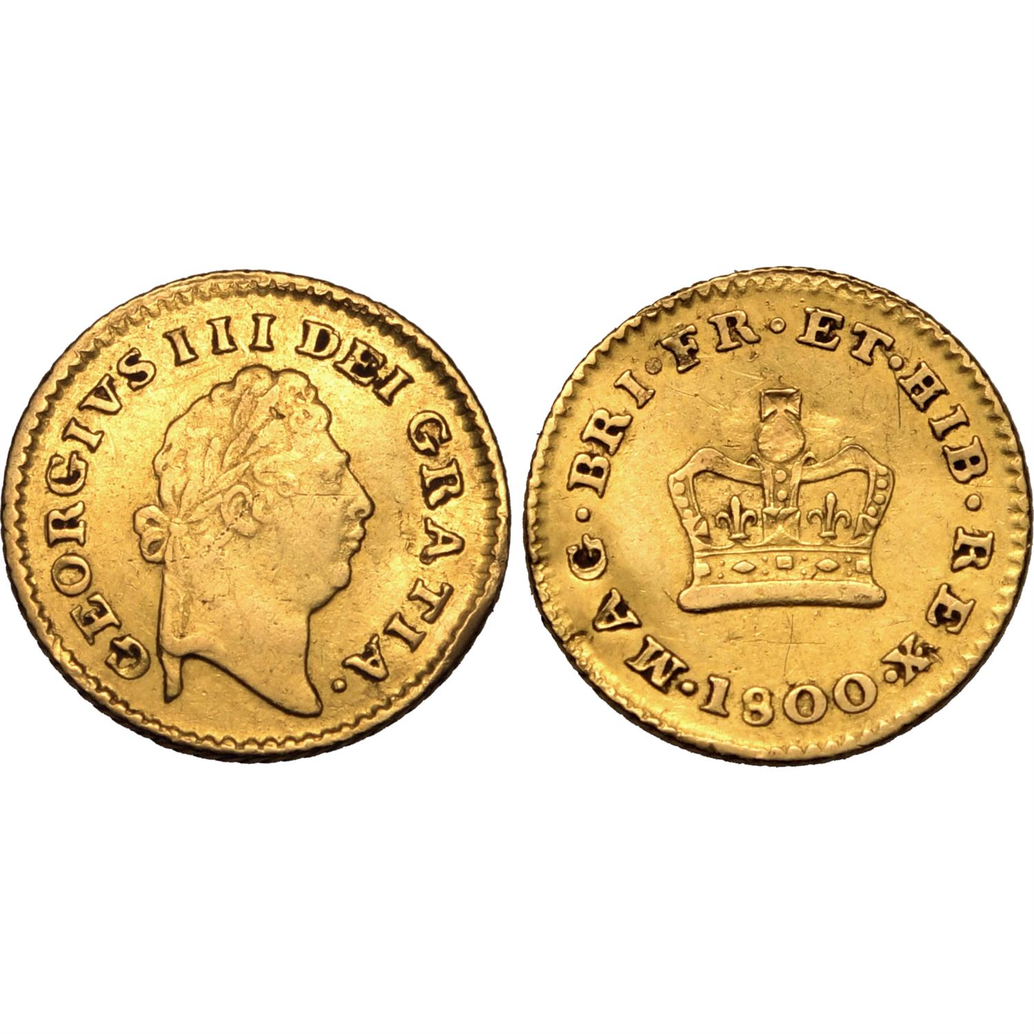Great Britain. George III AV 1/3 Guinea. 1800. Engraver: Lewis Pingo ...