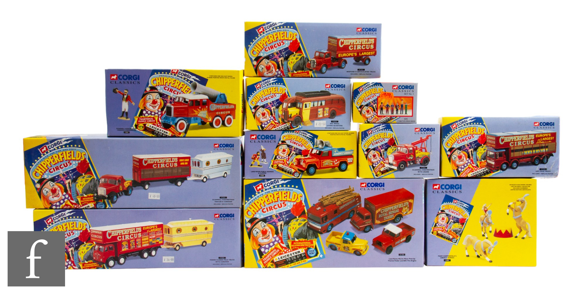 Eleven Corgi Chipperfields Circus diecast models, to include 31703 ...