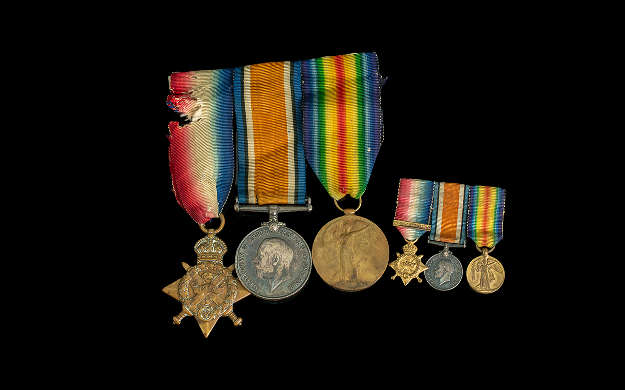 WW1 Trio 1914 Star British War and Victory Medal Awarded to 3510 PTE J ...