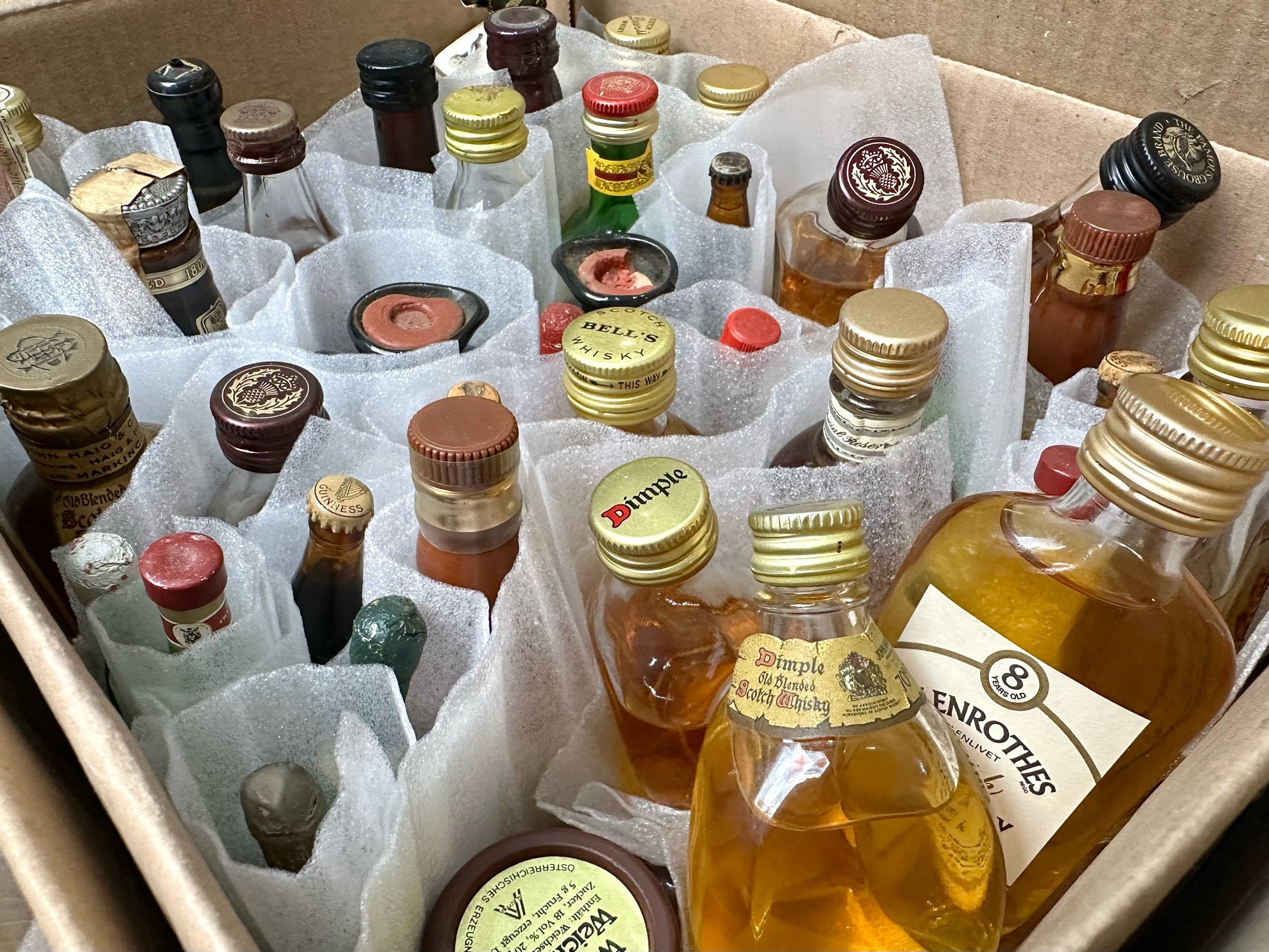 Collection of Approximately 350 Alcoholic Miniatures, looks to be ...