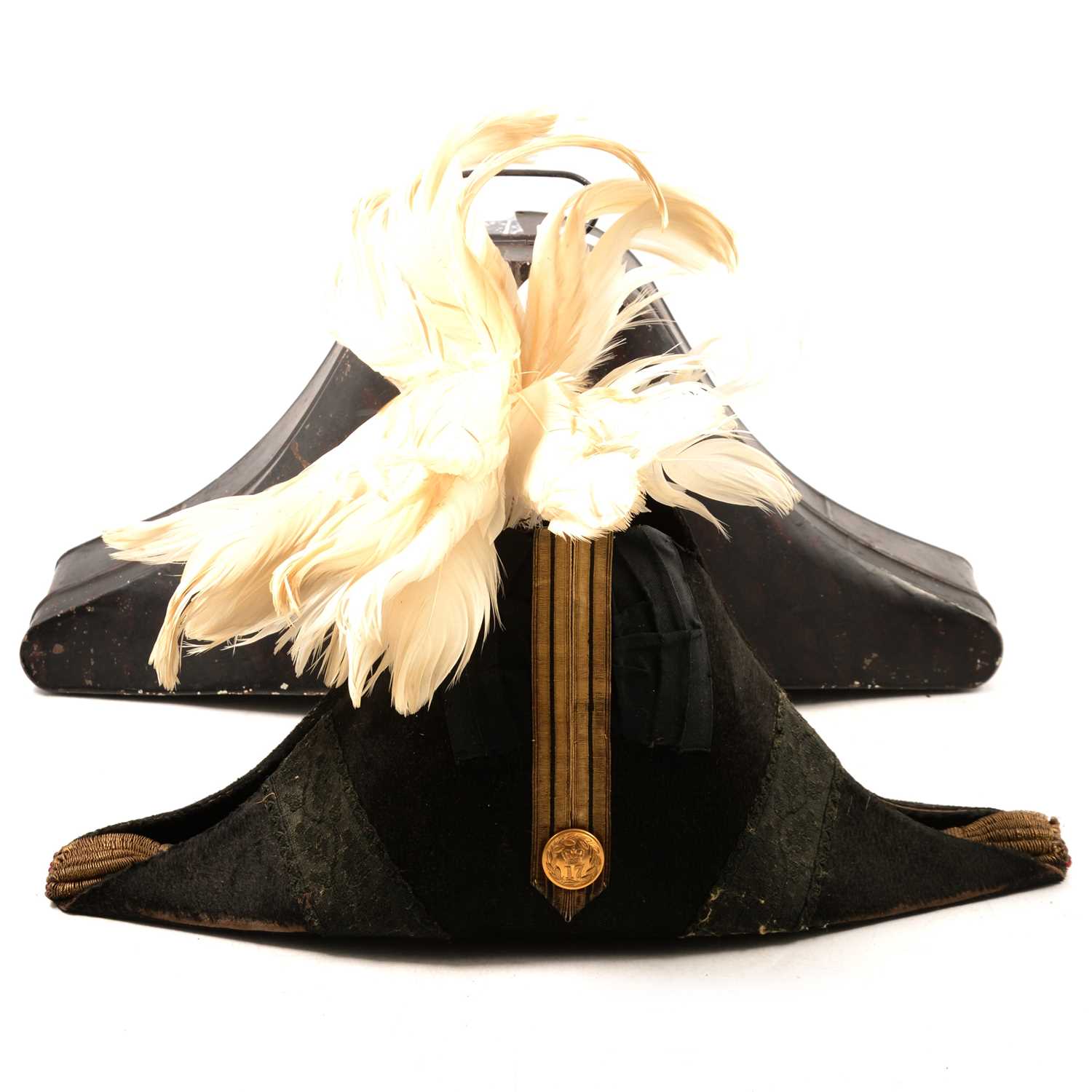 British Royal Engineers(?) bicorn, with feather cockade, button with 17 ...