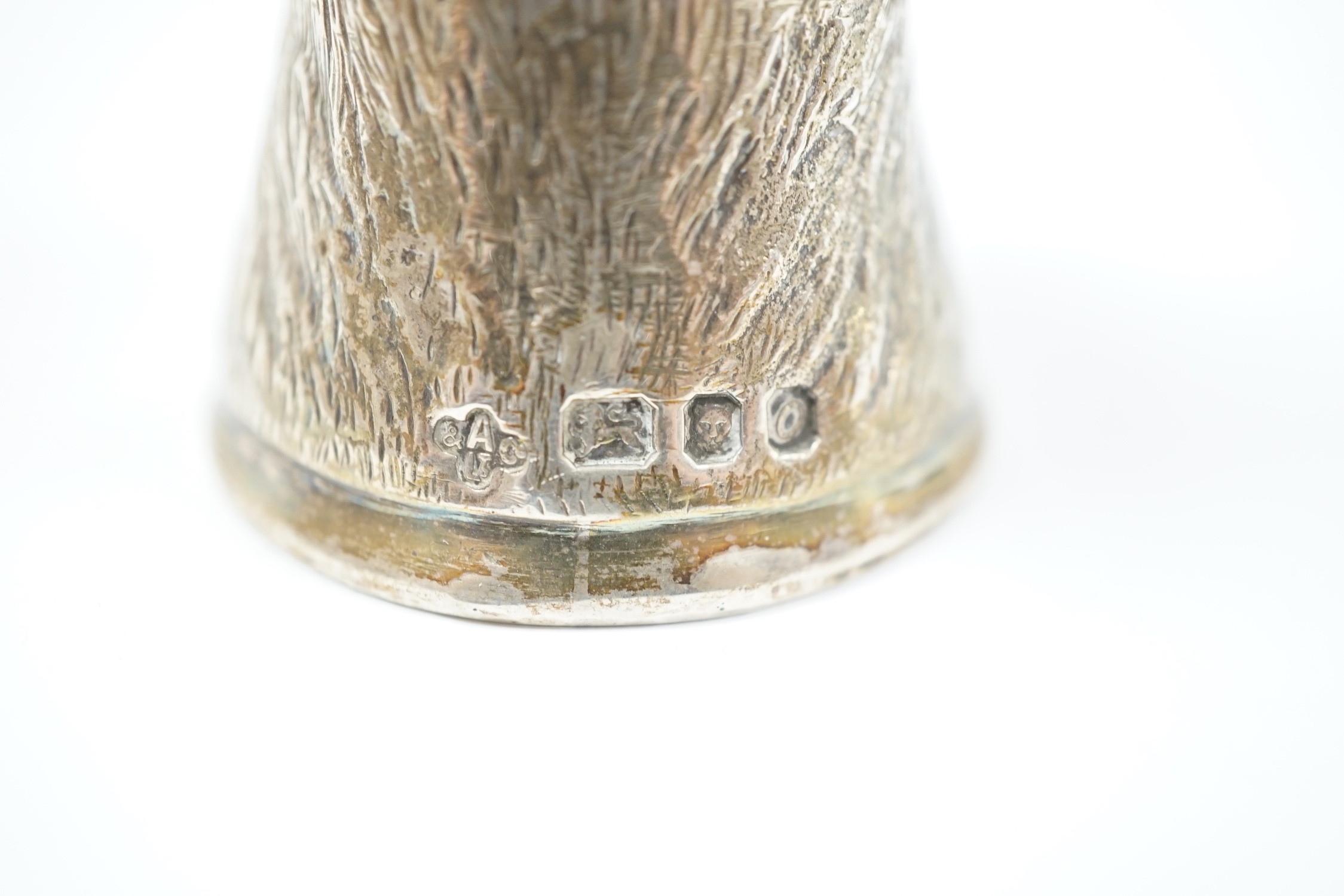 An Elizabeth II silver fox head stirrup cup, by Asprey & Co Ltd, London ...