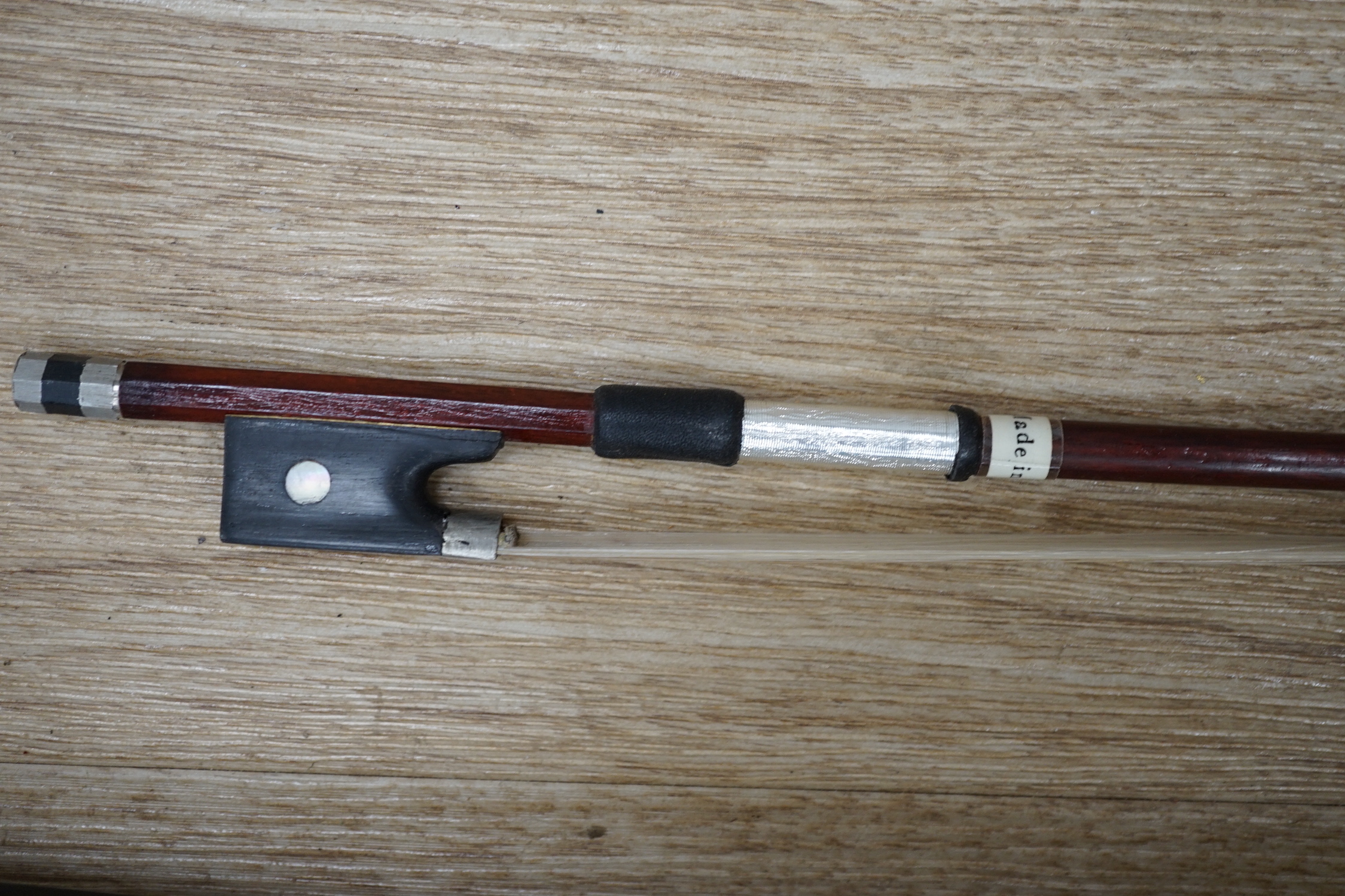 A 1920s Phono-fiddle by Jedson, with chrome horn and bow with simulated ...