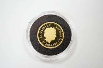 Gold coins, 2005 Australia proof gold $25 dollar coin