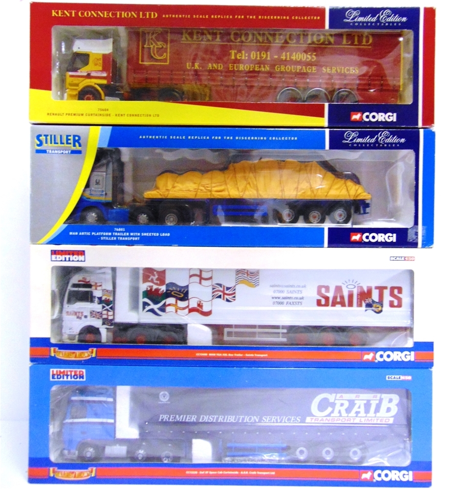 FOUR CORGI CLASSICS DIECAST MODEL COMMERCIAL VEHICLES comprising a No ...