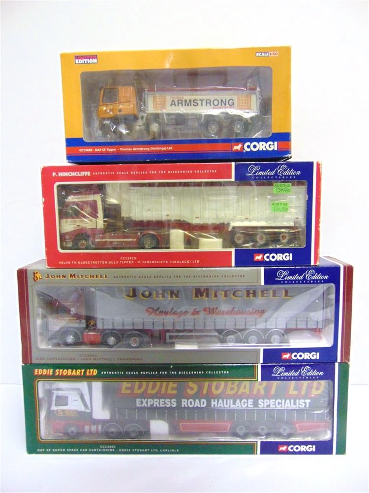FOUR CORGI CLASSICS DIECAST MODEL COMMERCIAL VEHICLES comprising a No ...