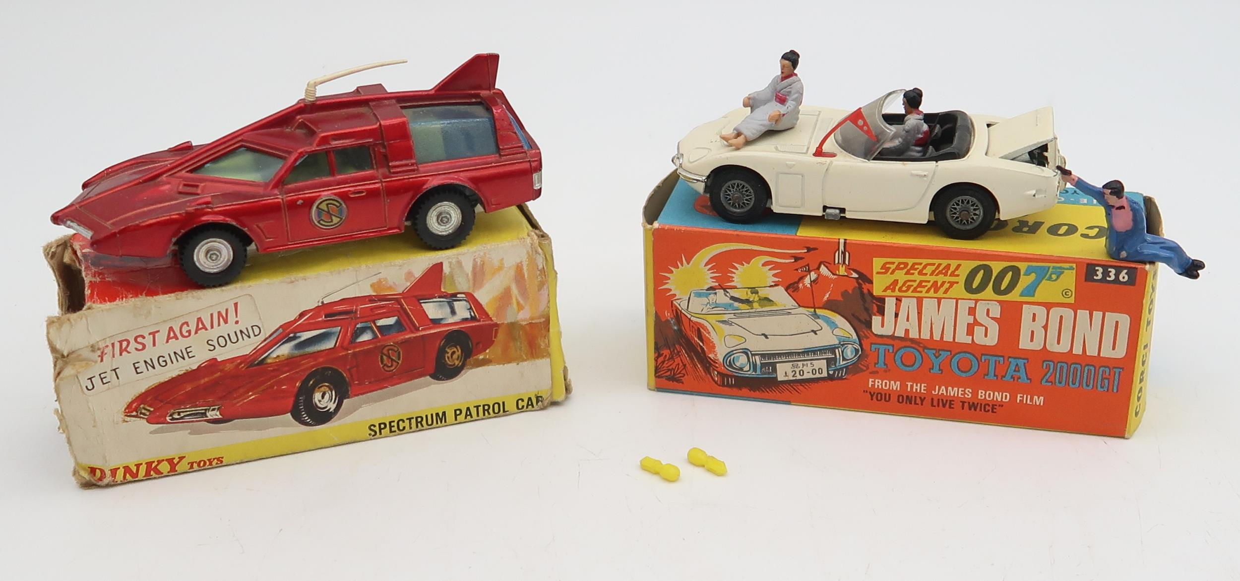 A boxed Corgi Toys 336 James Bond Toyota 2000GT, together with 2521 ...