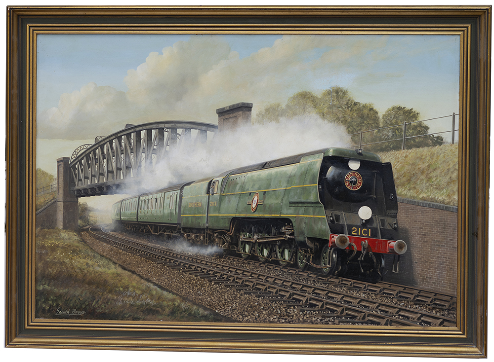 Original oil painting by Gerald Broom GRA of Southern Railway Merchant ...
