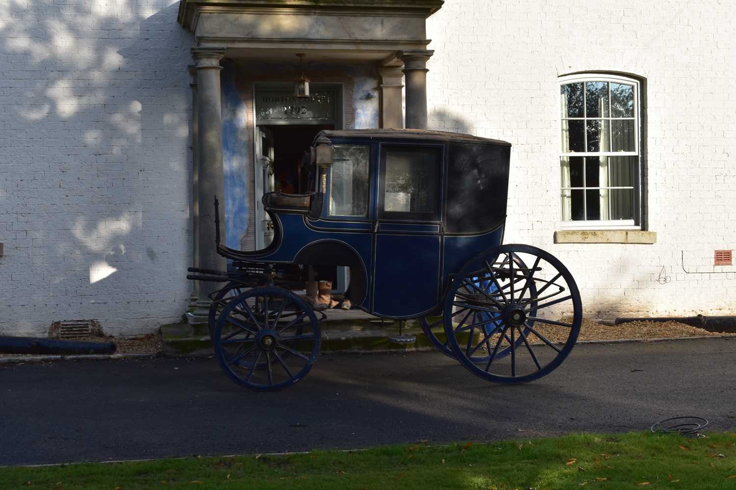 A single Brougham type horse-drawn carriage by Frederick Sanderson ...