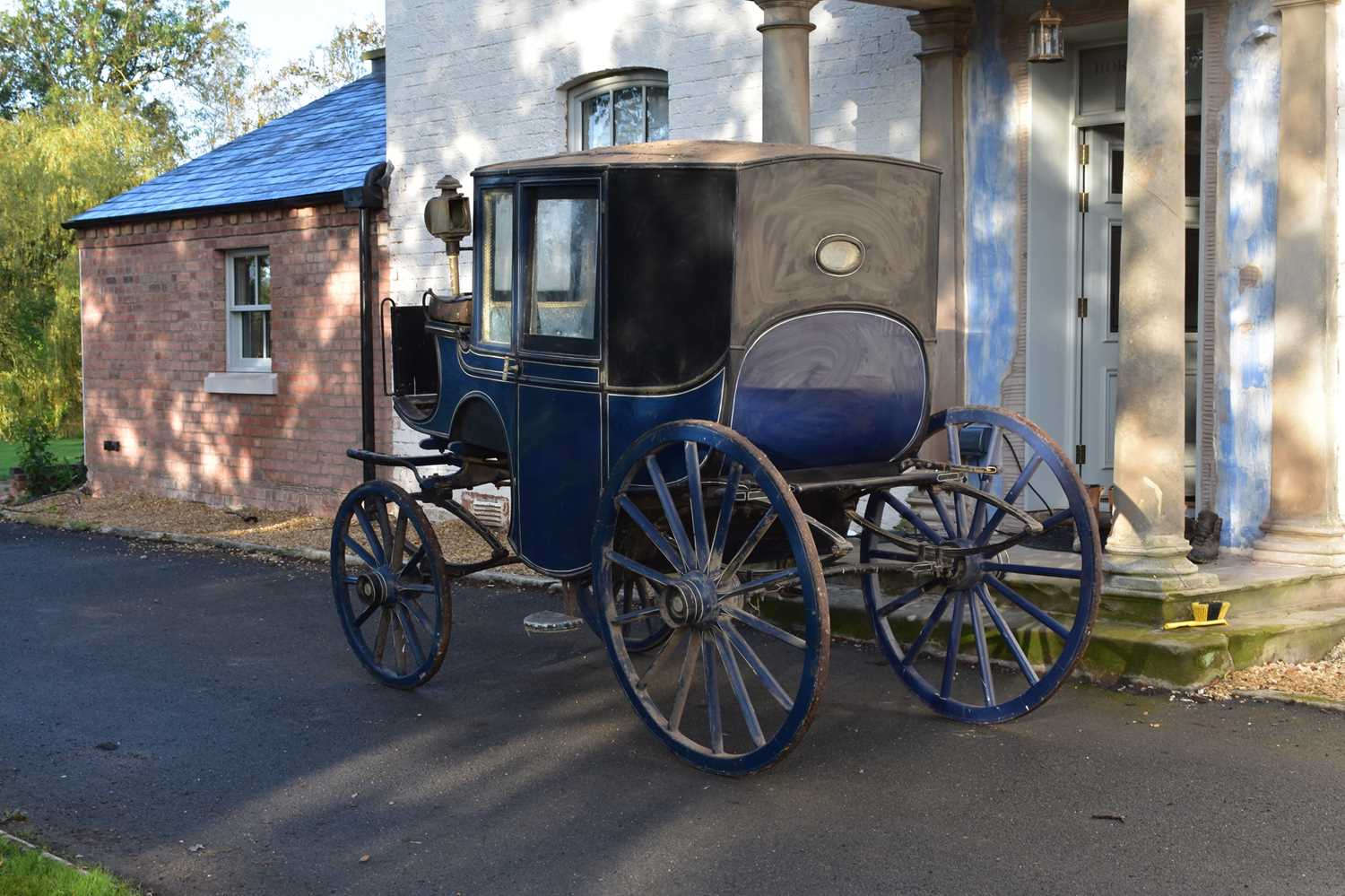 A single Brougham type horse-drawn carriage by Frederick Sanderson ...