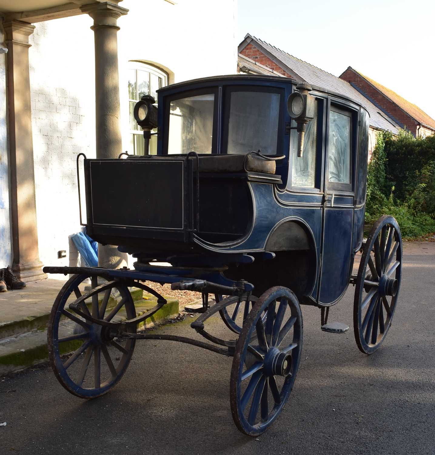 A single Brougham type horse-drawn carriage by Frederick Sanderson ...