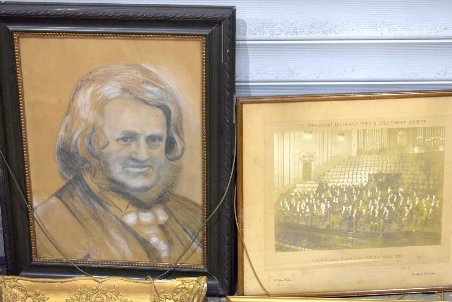 A framed 19th Century watercolour signed C J Fletcher 1877 together ...