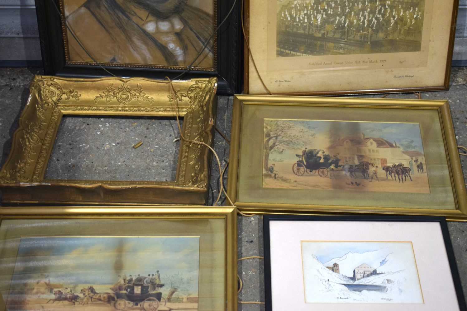A framed 19th Century watercolour signed C J Fletcher 1877 together ...