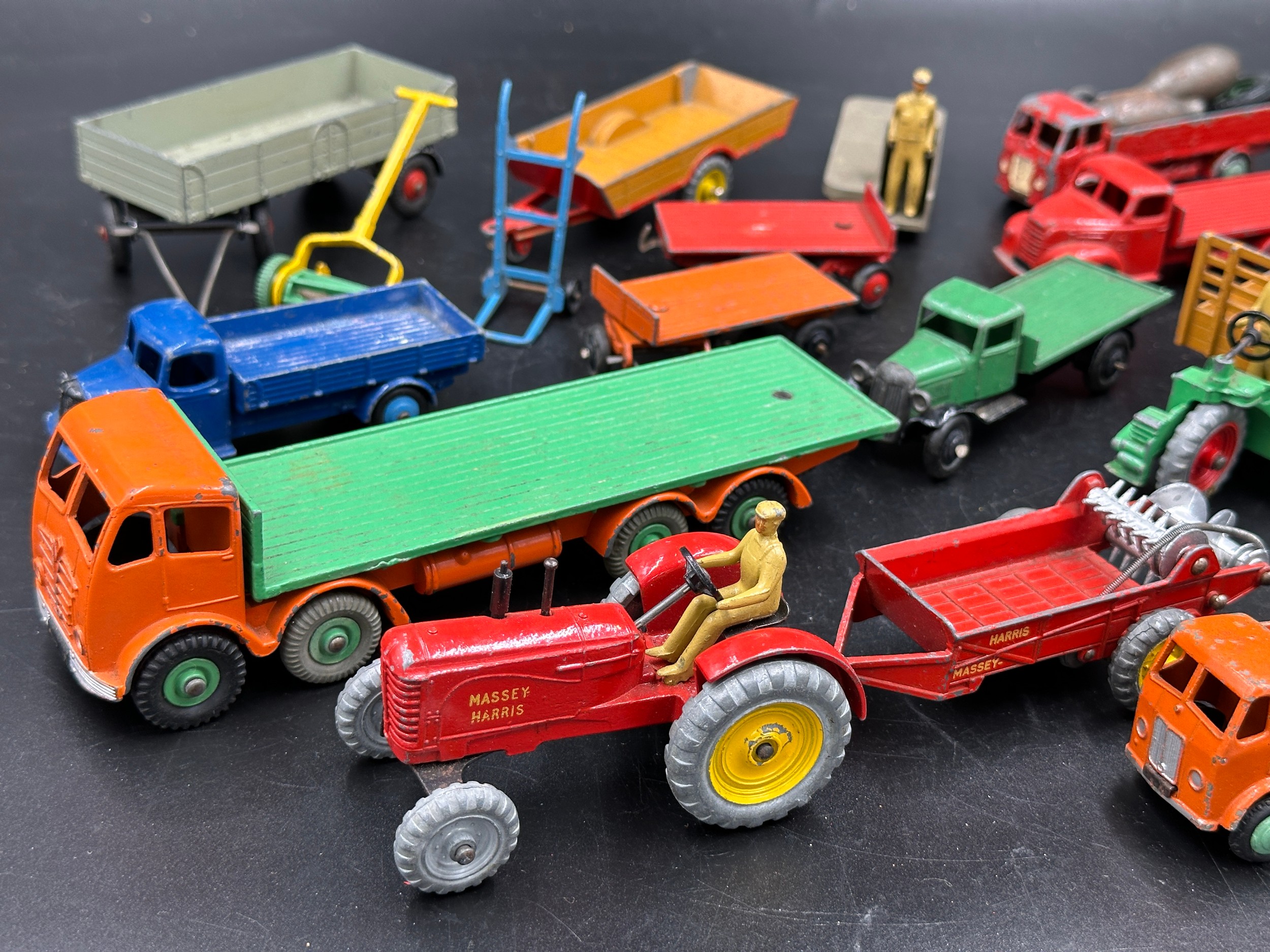 A quantity of Dinky Farm Machinery & Trucks toys to include 902 Foden ...