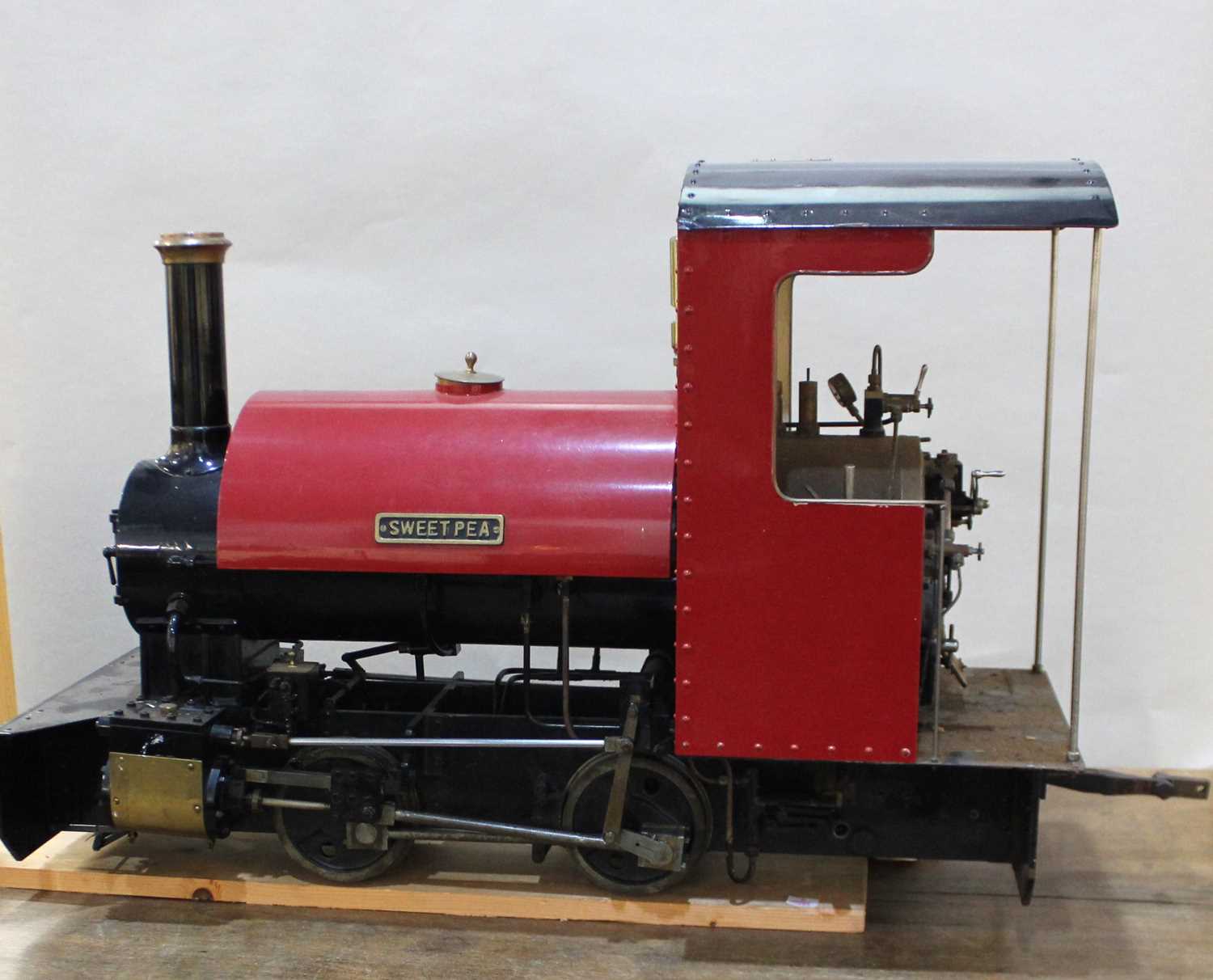 A 5 1/2 inch gauge live steam locomotive 'Sweet Pea' with additional ...