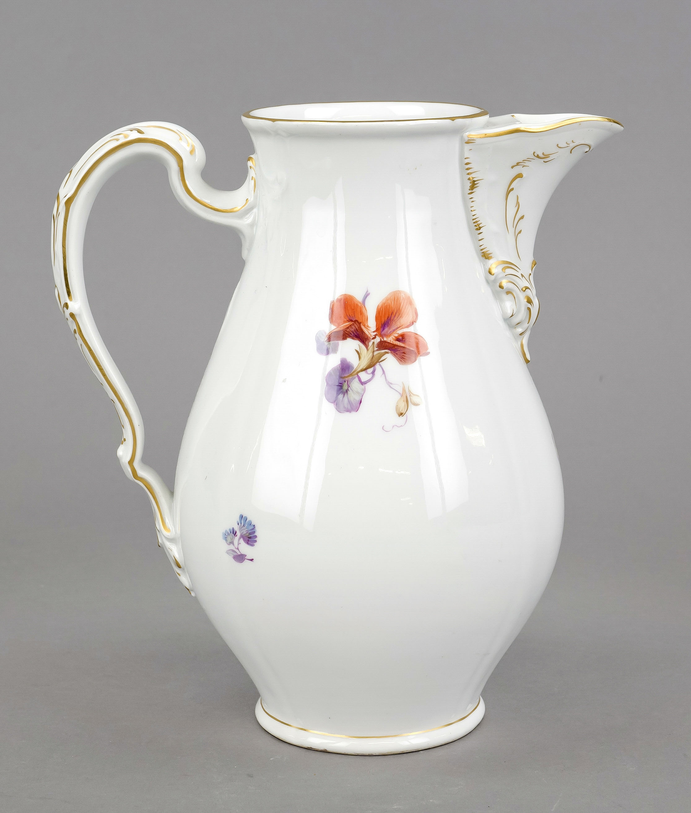Coffee pot, KPM Berlin, mark 1945, 1st choice, red imperial orb mark ...