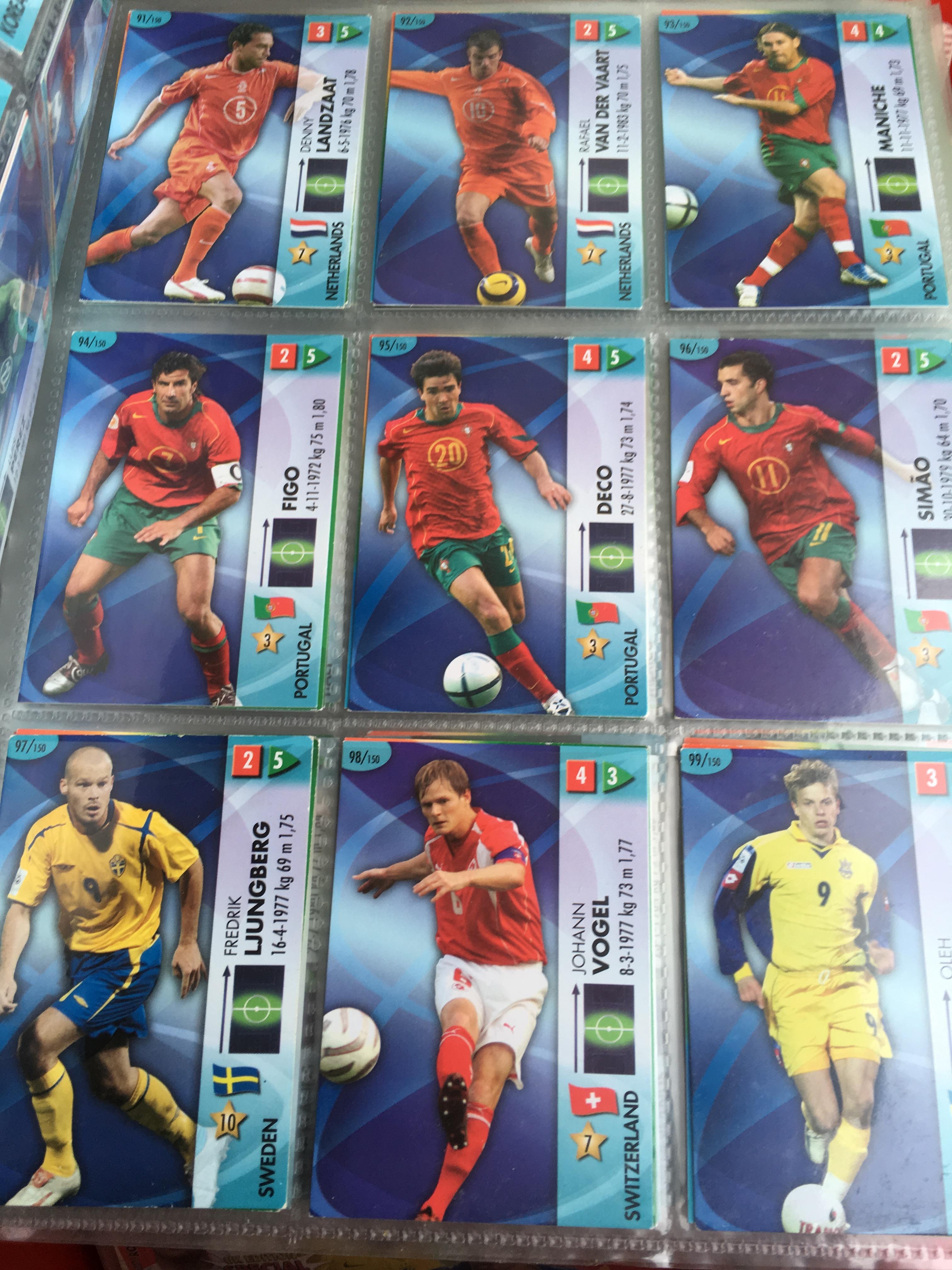 TRADING CARDS: TUB WITH PANINI FOOTBALL CARDS IN ELEVEN BINDERS, 2006-10.