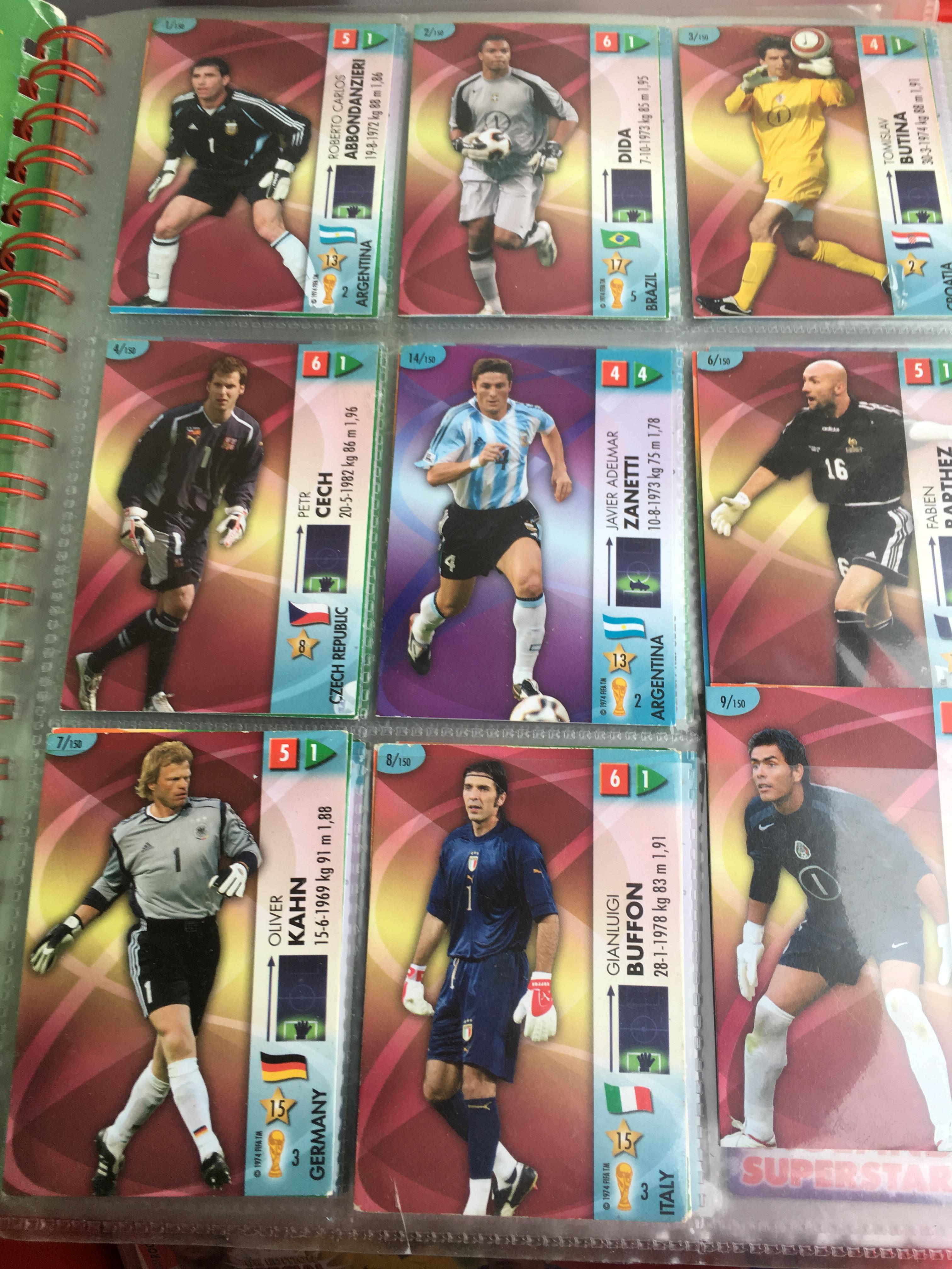 TRADING CARDS: TUB WITH PANINI FOOTBALL CARDS IN ELEVEN BINDERS, 2006-10.