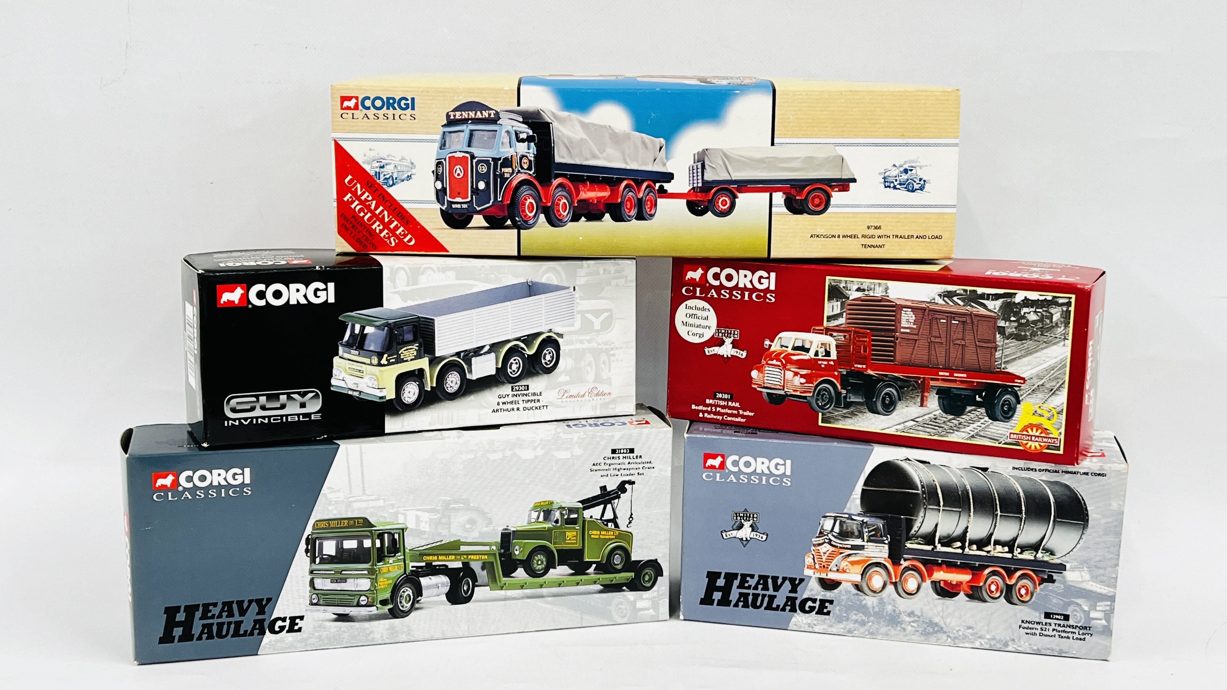 A GROUP OF 4 CORGI CLASSICS ADVERTISING DIE-CAST MODEL LORRIES TO ...