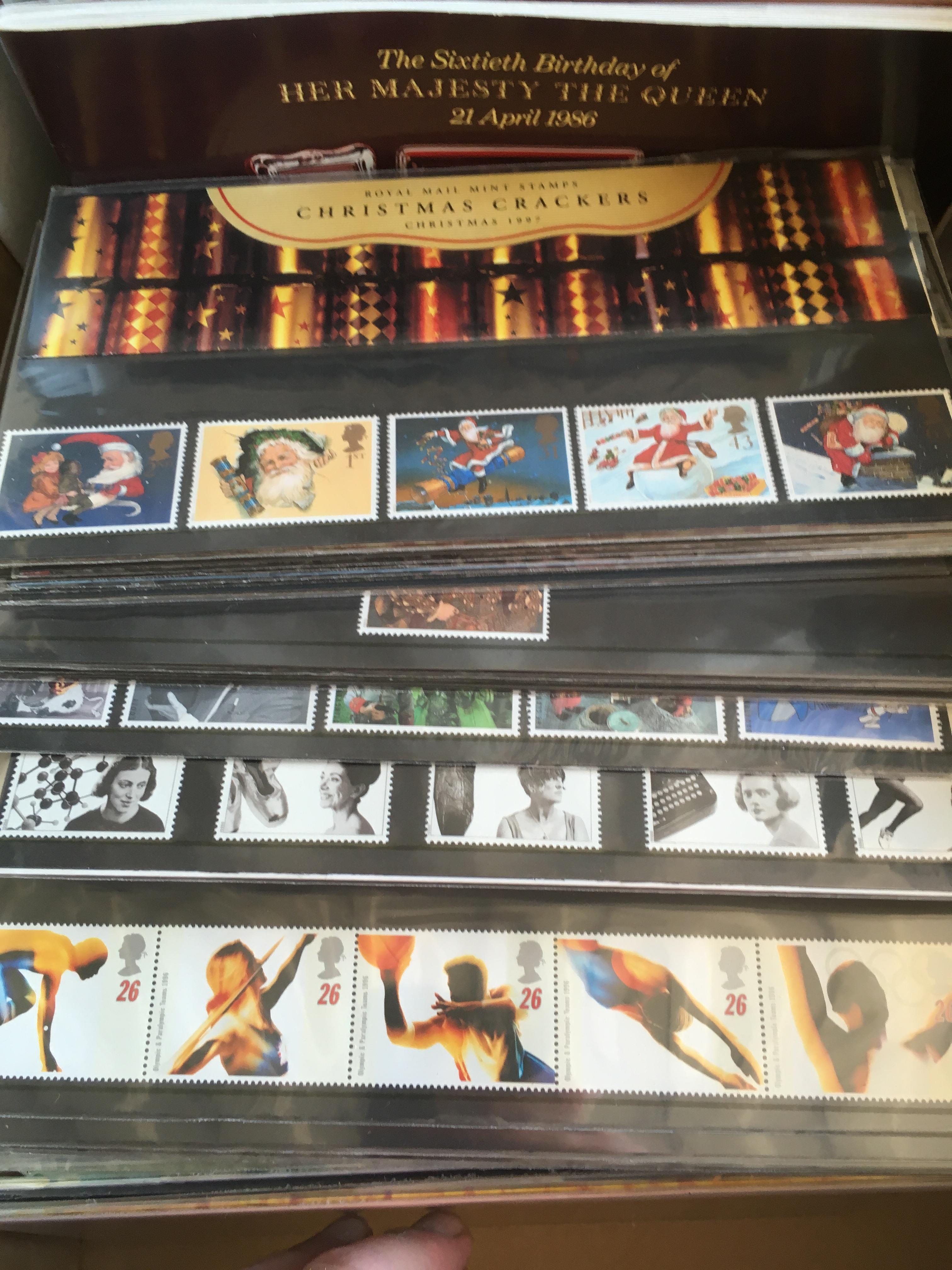 STAMPS: BOX WITH GB PRESENTATION PACKS 1971-2002, ALL DIFFERENT ...