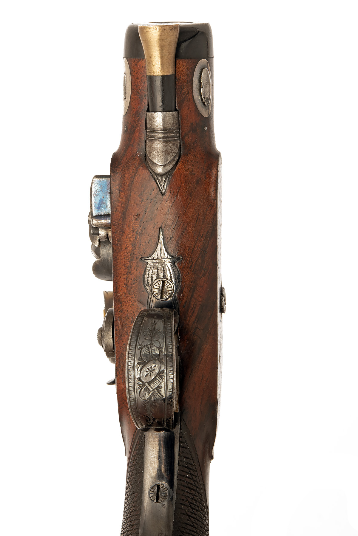 A CASED PAIR OF 40-BORE FLINTLOCK POCKET PISTOLS SIGNED KENT AVERY & CO ...
