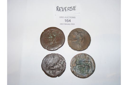 Four Roman Drachma coins of Trajan (AD98-117) - Alexandra Mint
