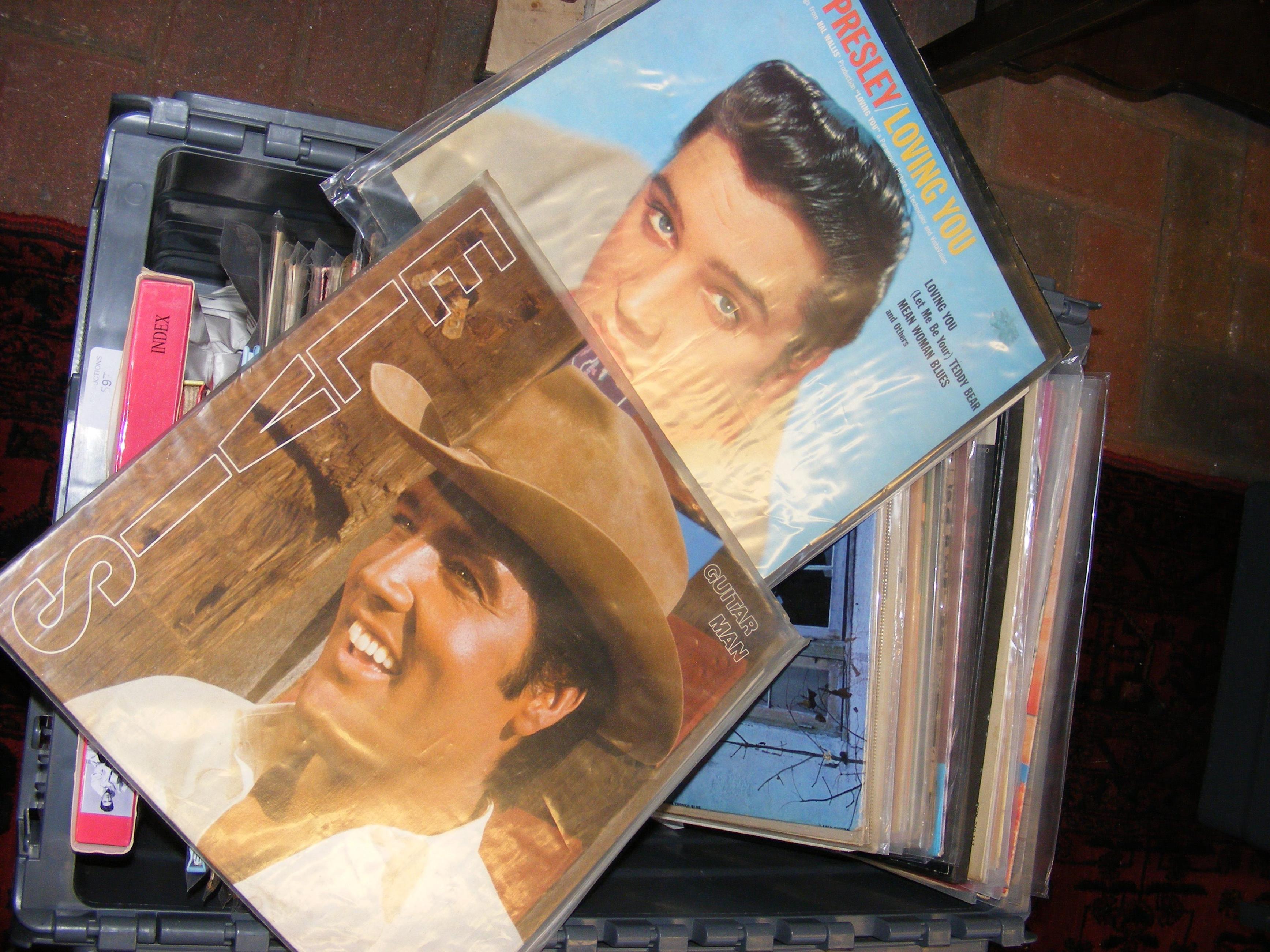 A large quantity of old Elvis Presley LP's