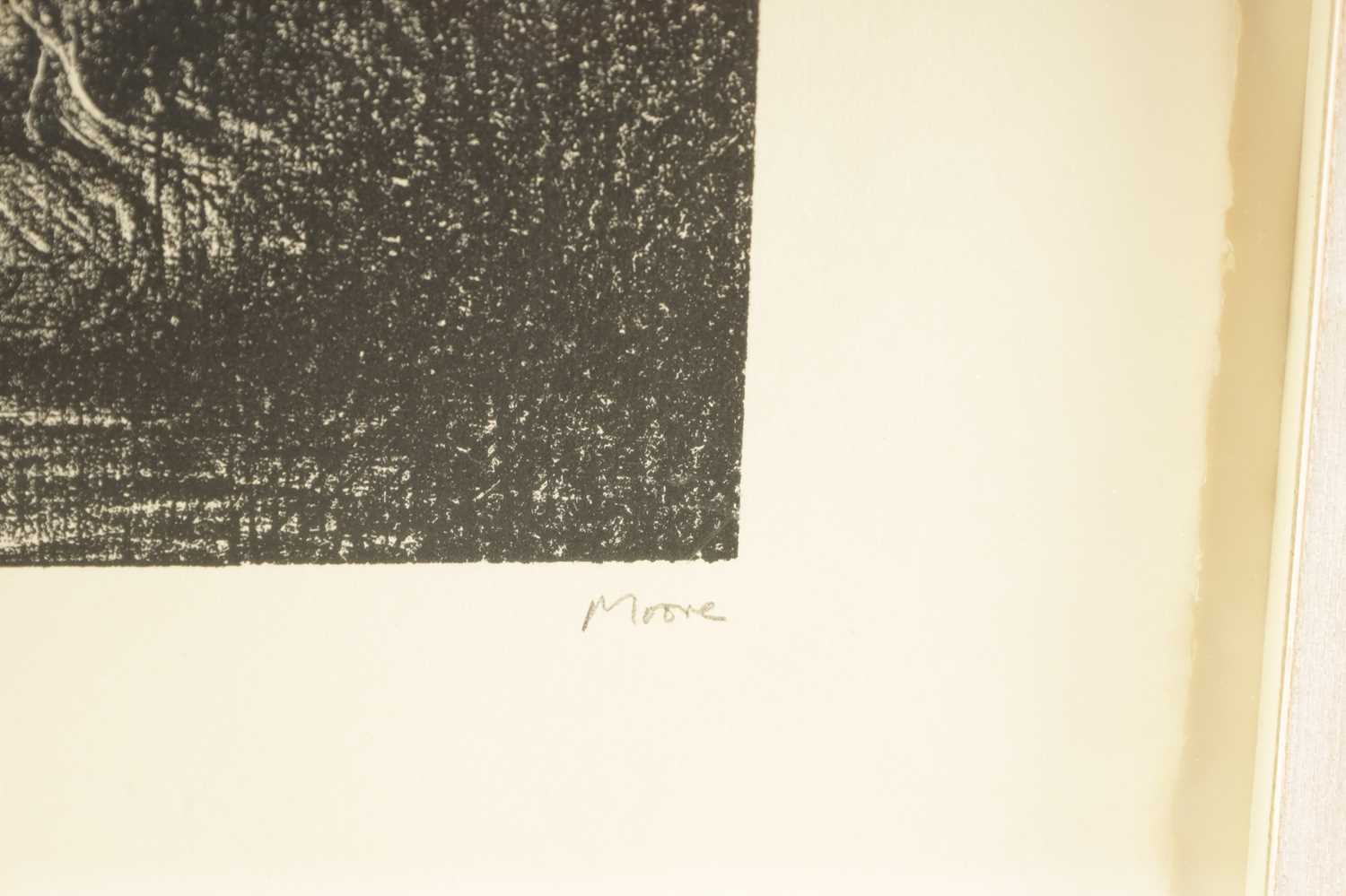 AN ORIGINAL HENRY MOORE SIGNED LITHOGRAPH Lullaby Sleeping, signed in ...