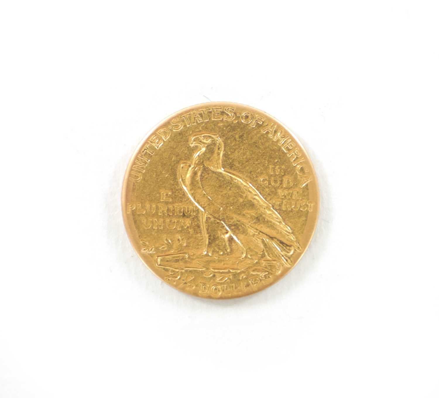 A 1908 AMERICAN GOLD QUARTER EAGLE INDIAN HEAD 2.5 DOLLAR COIN - 4.09g