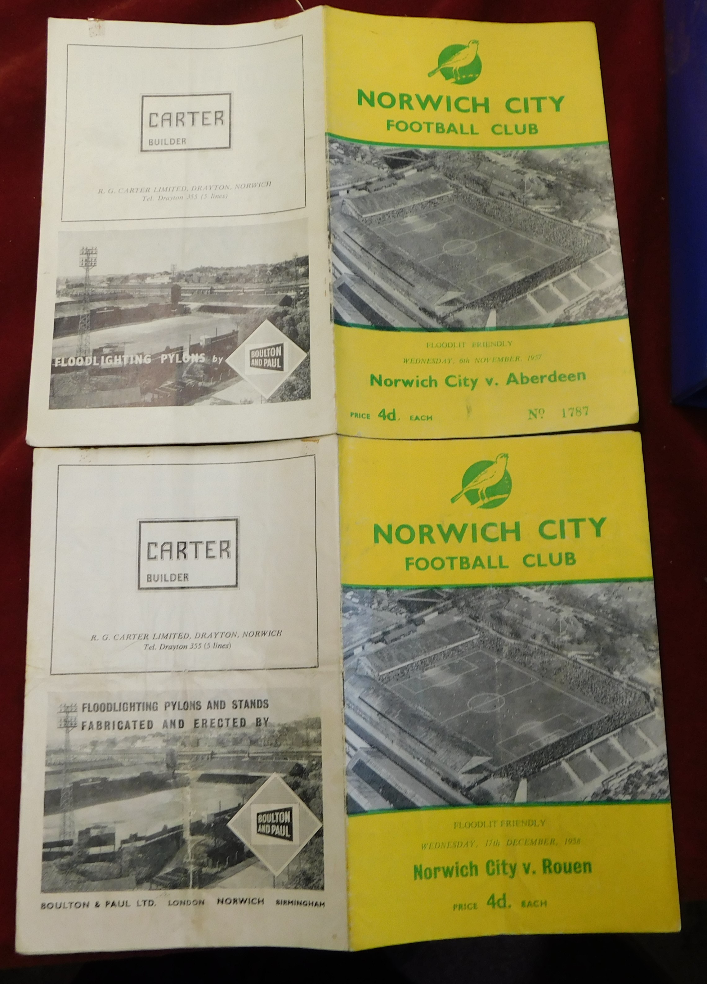 A collection of 33 Norwich City home programmes 1948/49-1998/99 the ...