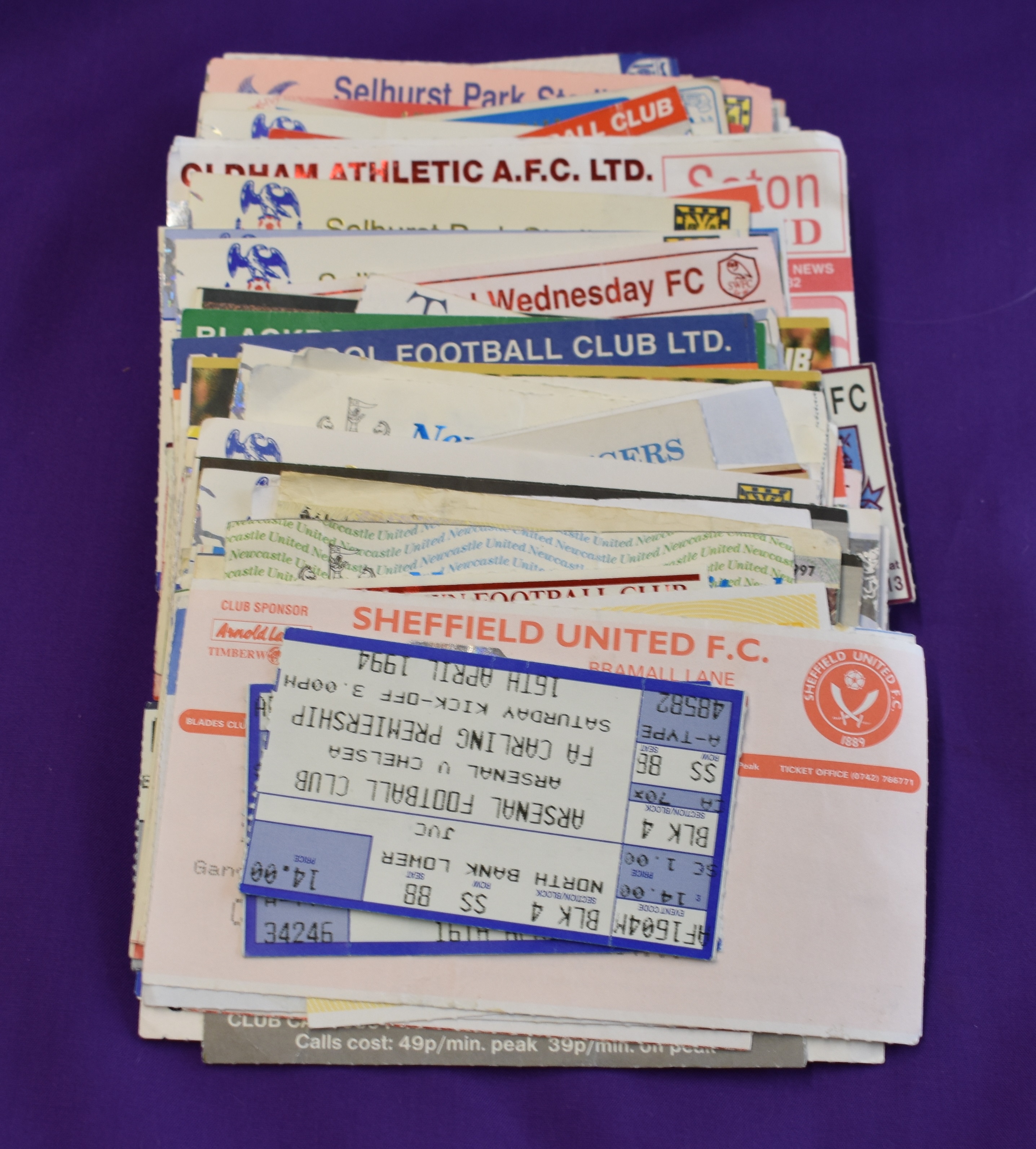 A collection of (176) Chelsea away tickets from the 1990s. Some ...