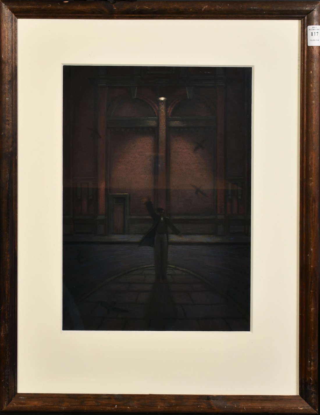 Alan Connell, 'Night Song', pastel, exhibition label verso, 16" x 11.5 ...