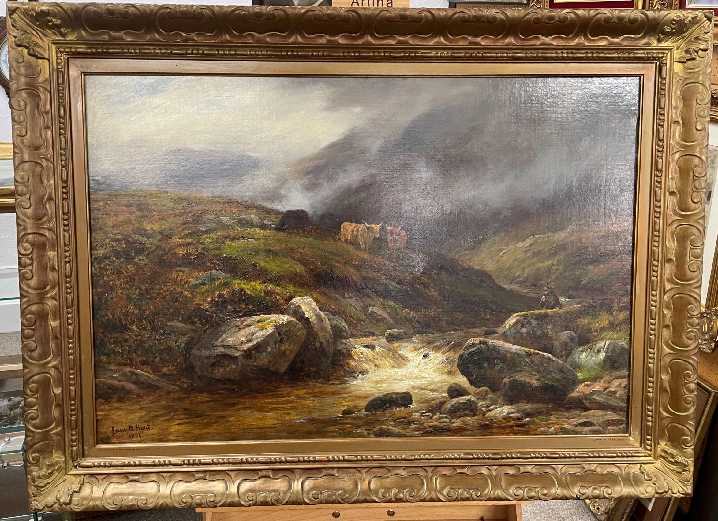 Louis Bosworth Hurt 1856-1929. Large oil on canvas Scottish landscape ...